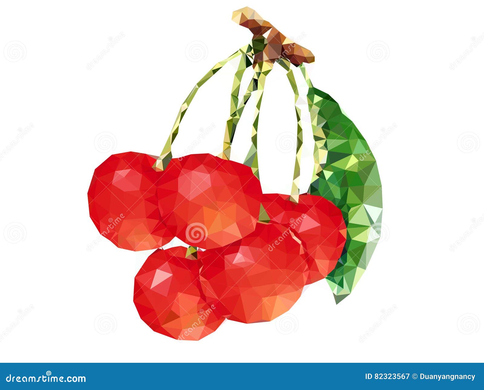 Cherry stock vector. Illustration of fruit, geometric - 82323567