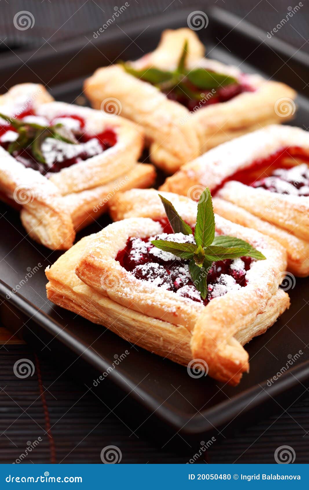 Cherry puff pastry stock photo. Image of nourishment - 20050480