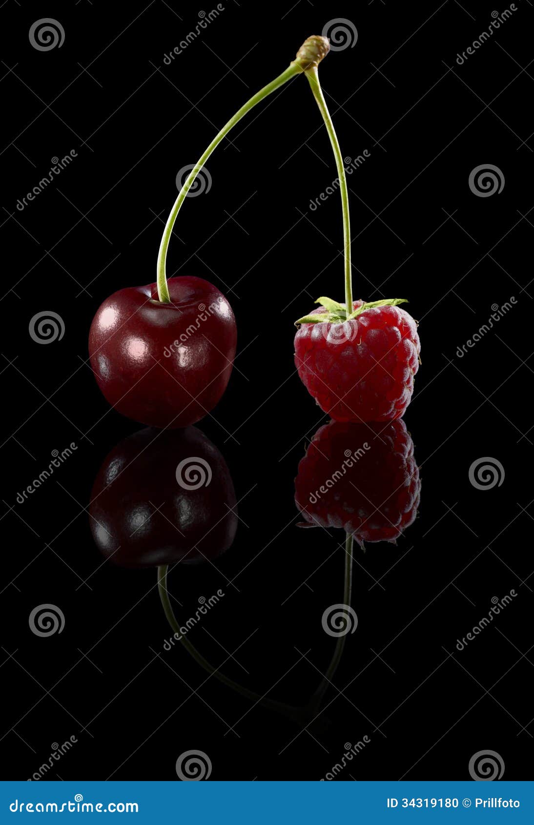 Cherry and raspberry stock photo. Image of shiny, fruit - 34319180