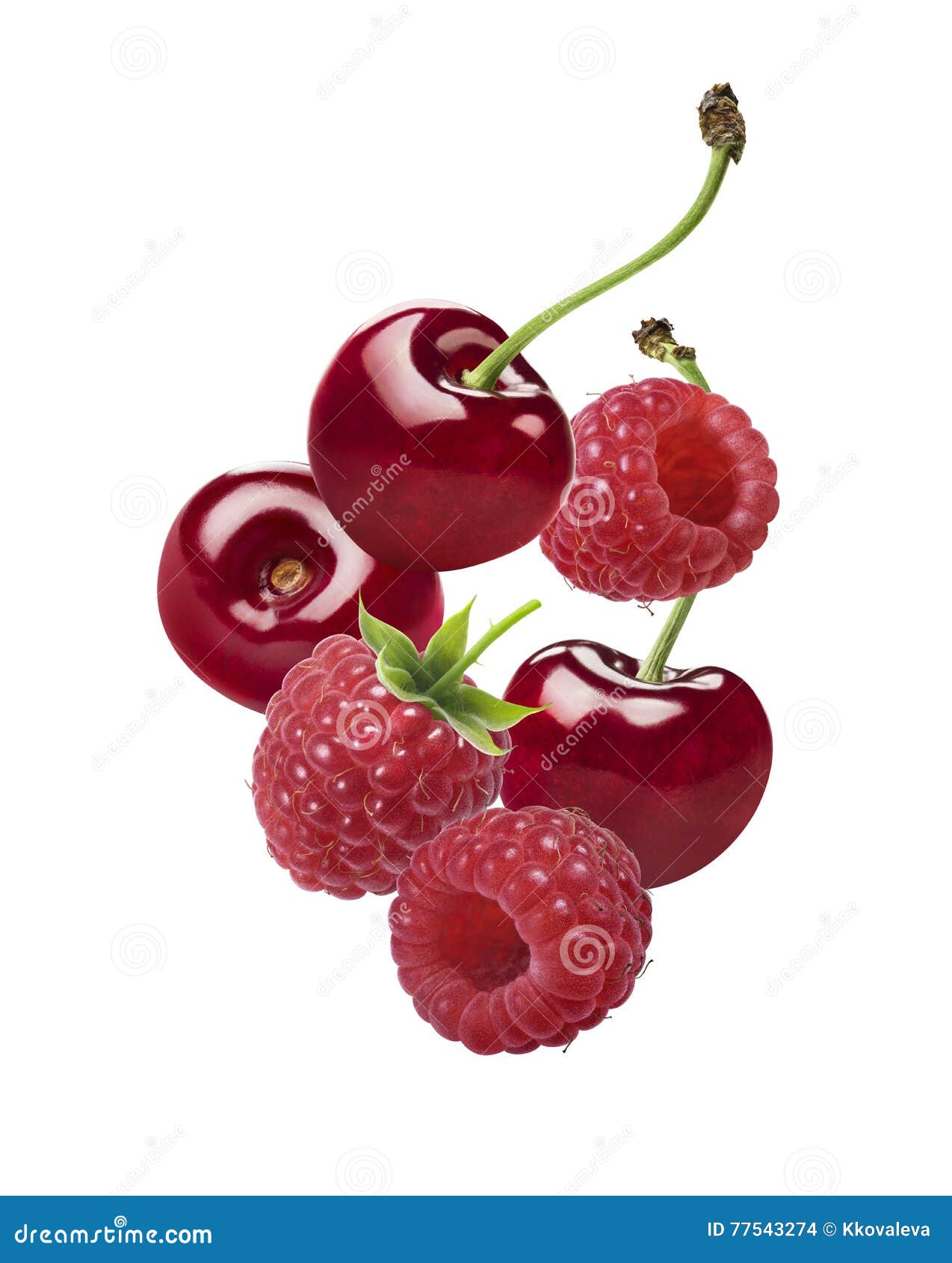 Raspberry Falling In Water Splash Mockup, Depth Of Field. Stock Photo ...