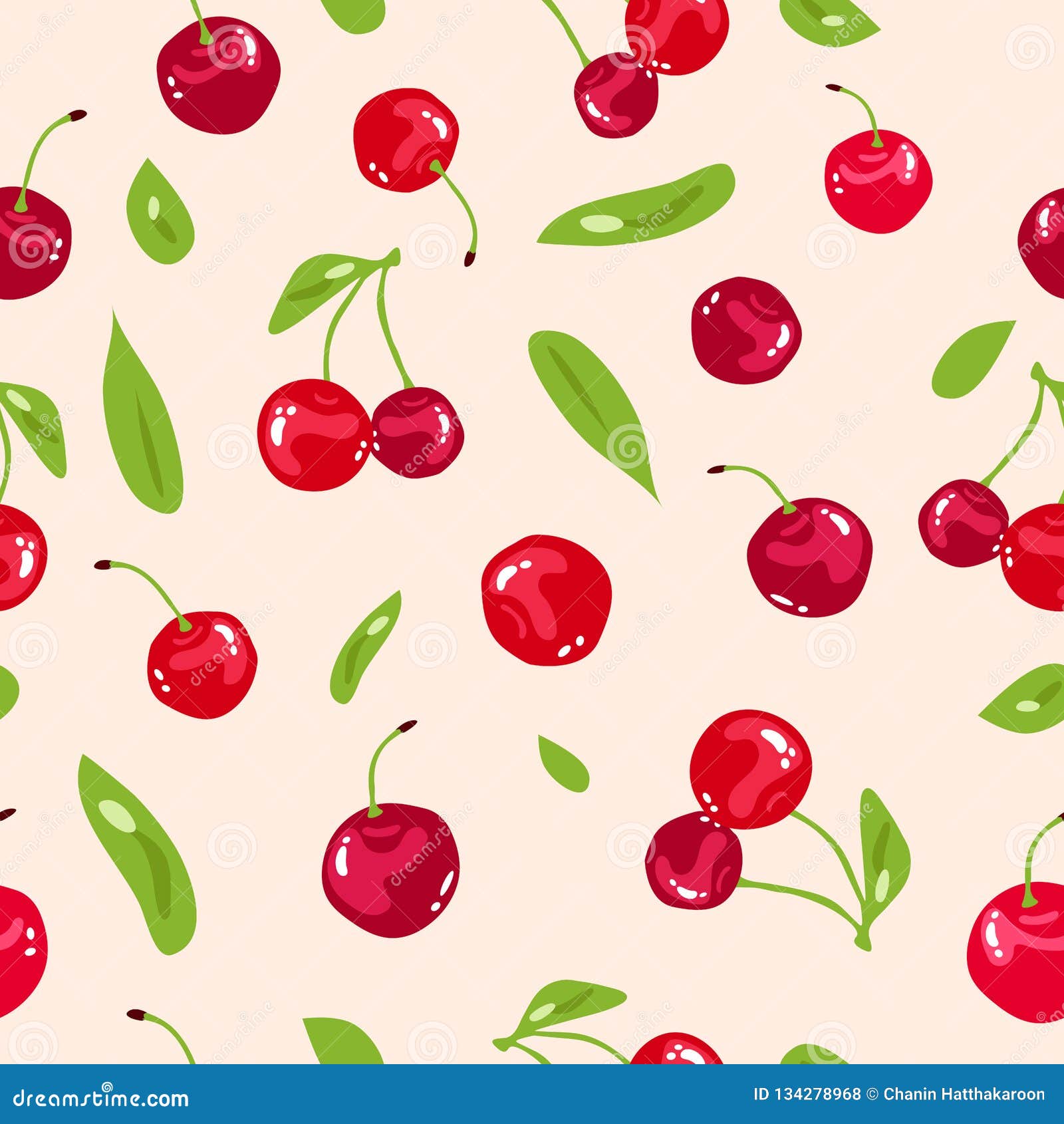 Cherry, Red Berry Fresh Seamless Pattern Texture Abstract Background ...