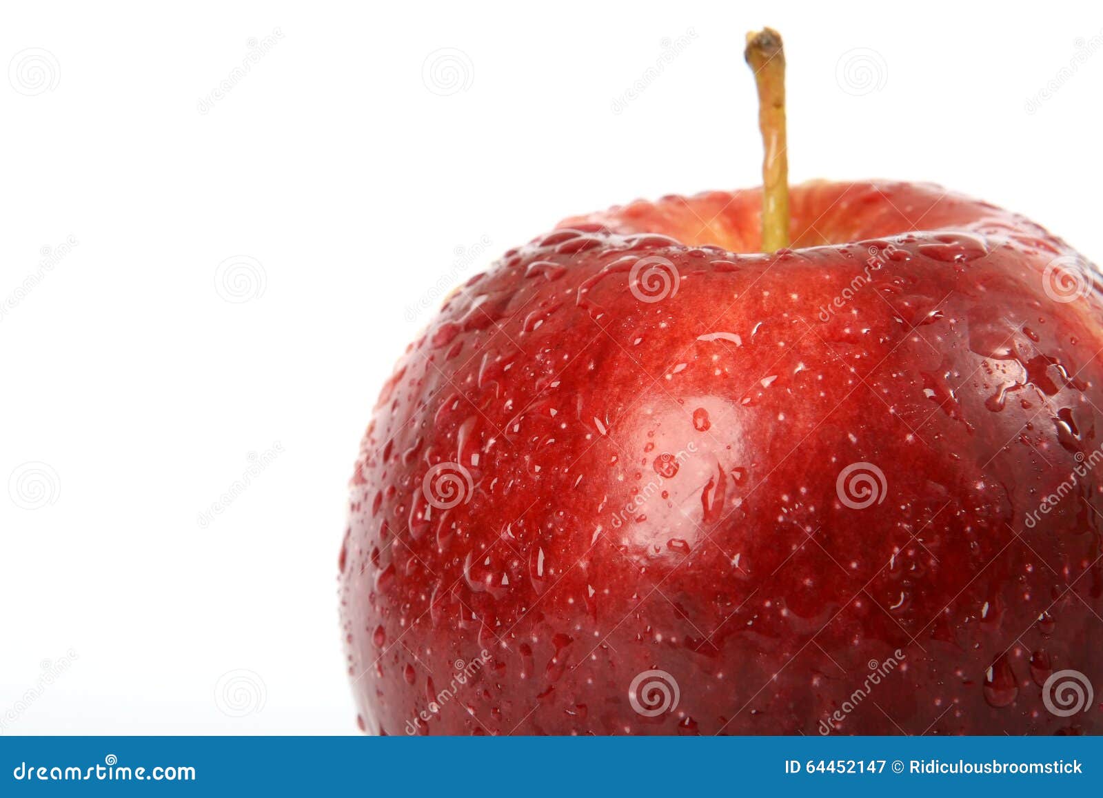 Cherry Red Summer Apple Isolated on White Stock Image - Image of good ...