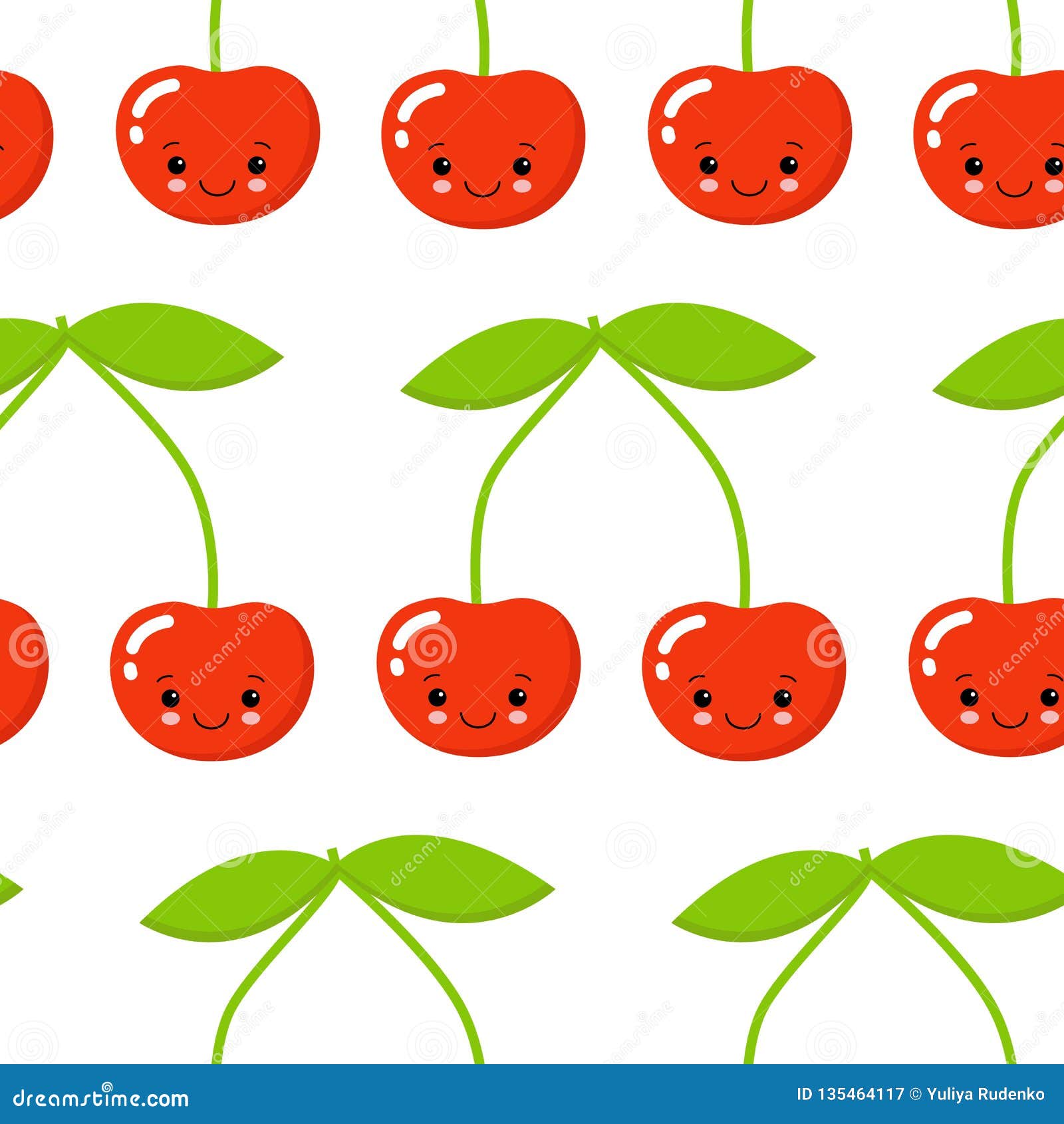 Cherry Seamless Pattern. Vector Texture for Textile, Wrapping ...