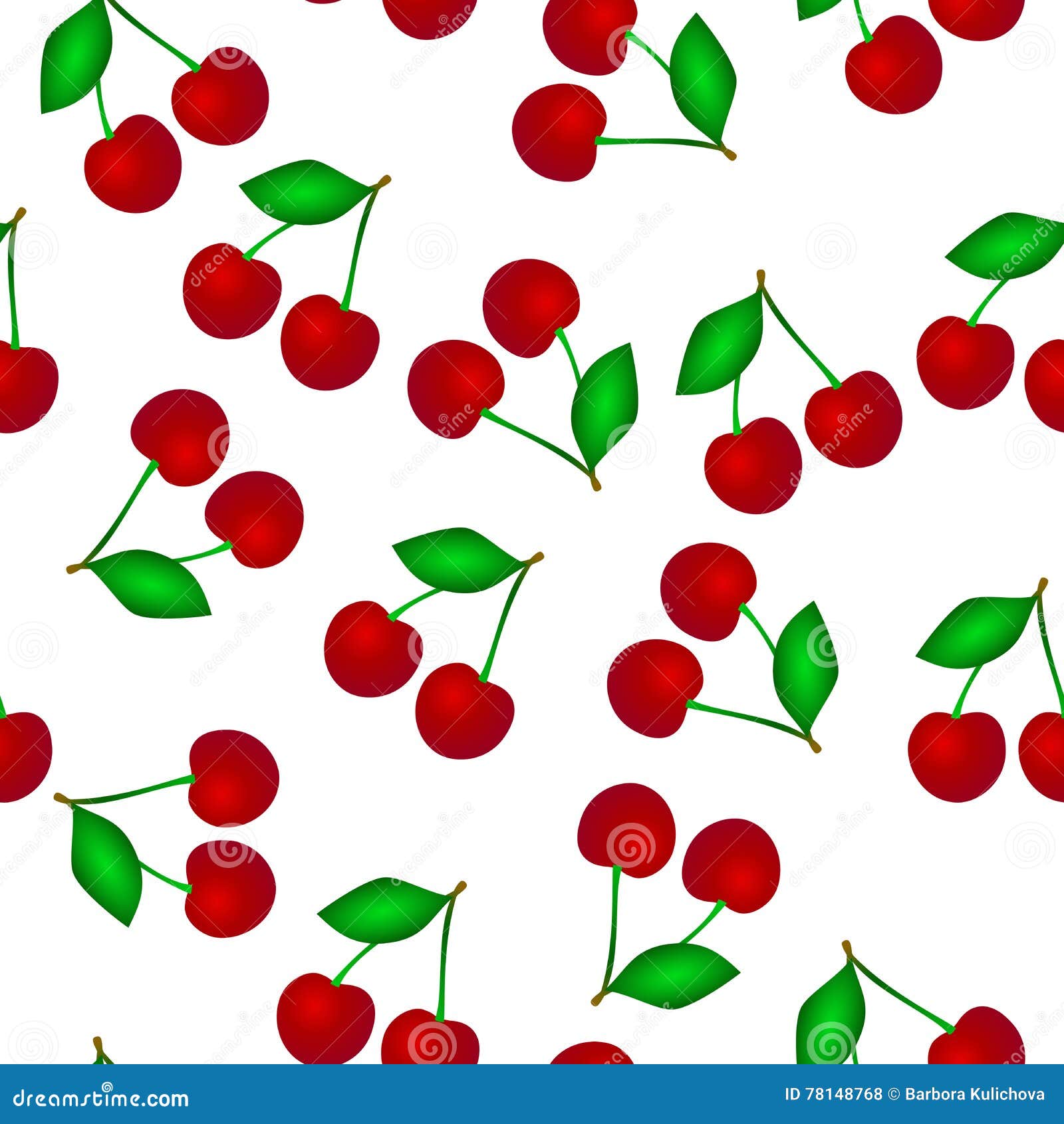 Cherry seamless pattern stock illustration. Illustration of seamless ...