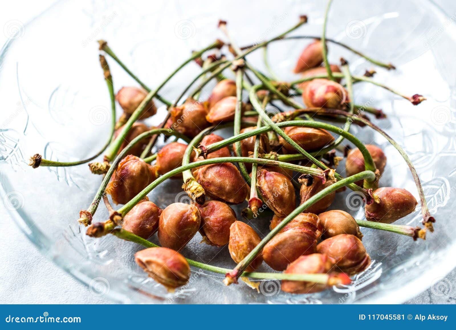 Cherry Seeds with Stalks / Fruit Garbage Stock Image - Image of pile ...