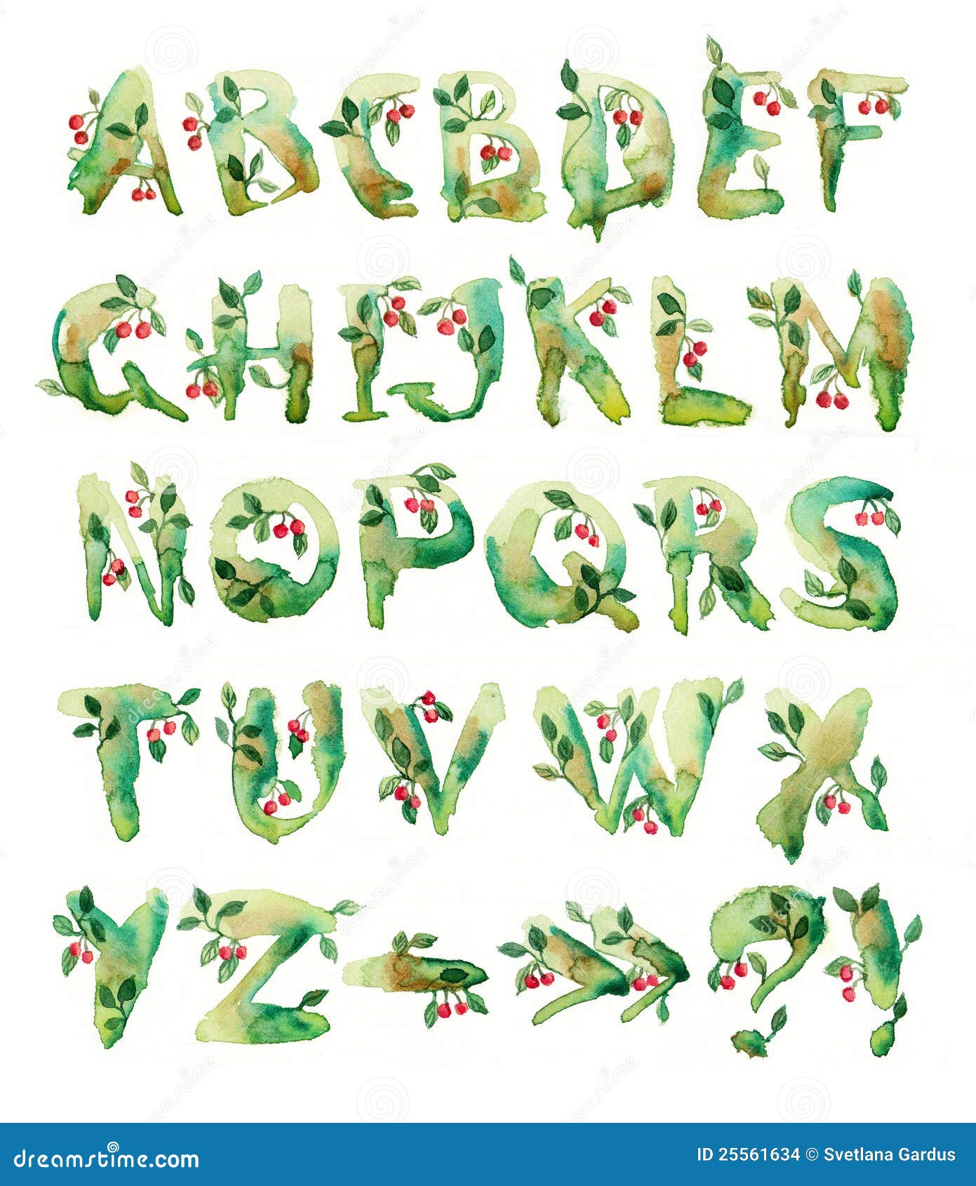 Cherry, a set of letters stock illustration. Illustration of order ...