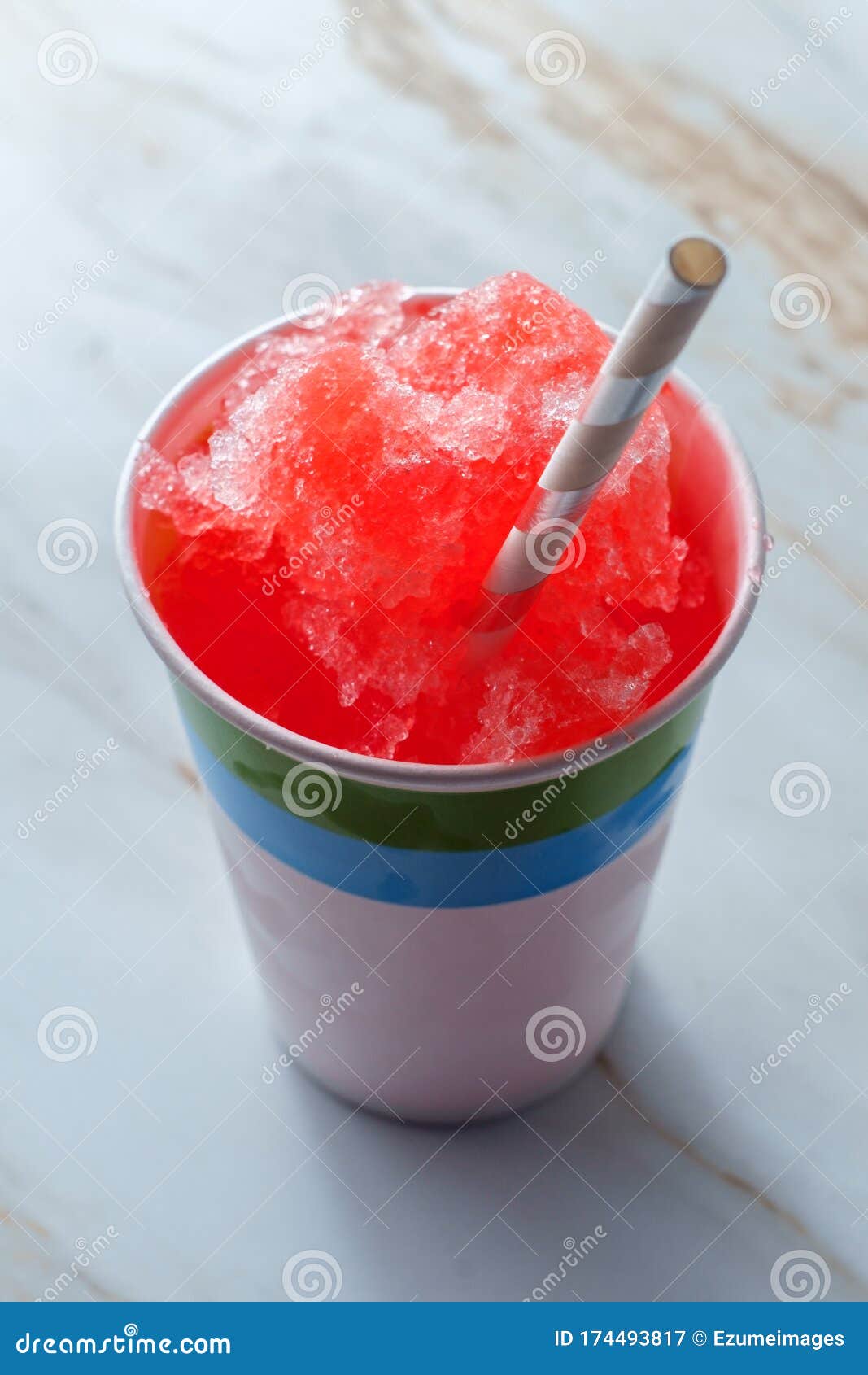 Cherry Slushy Paper Straw stock image. Image of beverage - 174493817