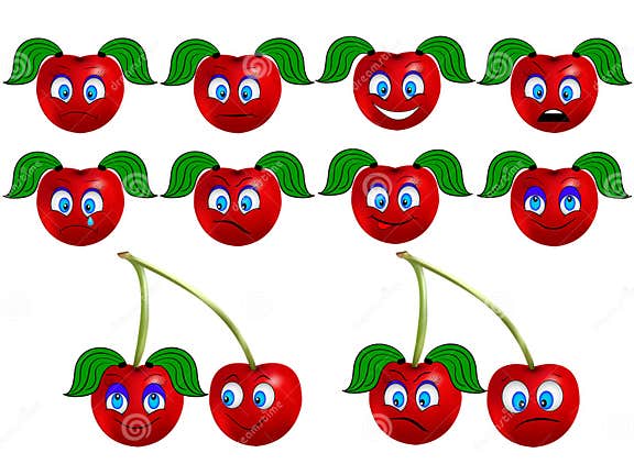 Cherry smile stock illustration. Illustration of control - 44006181