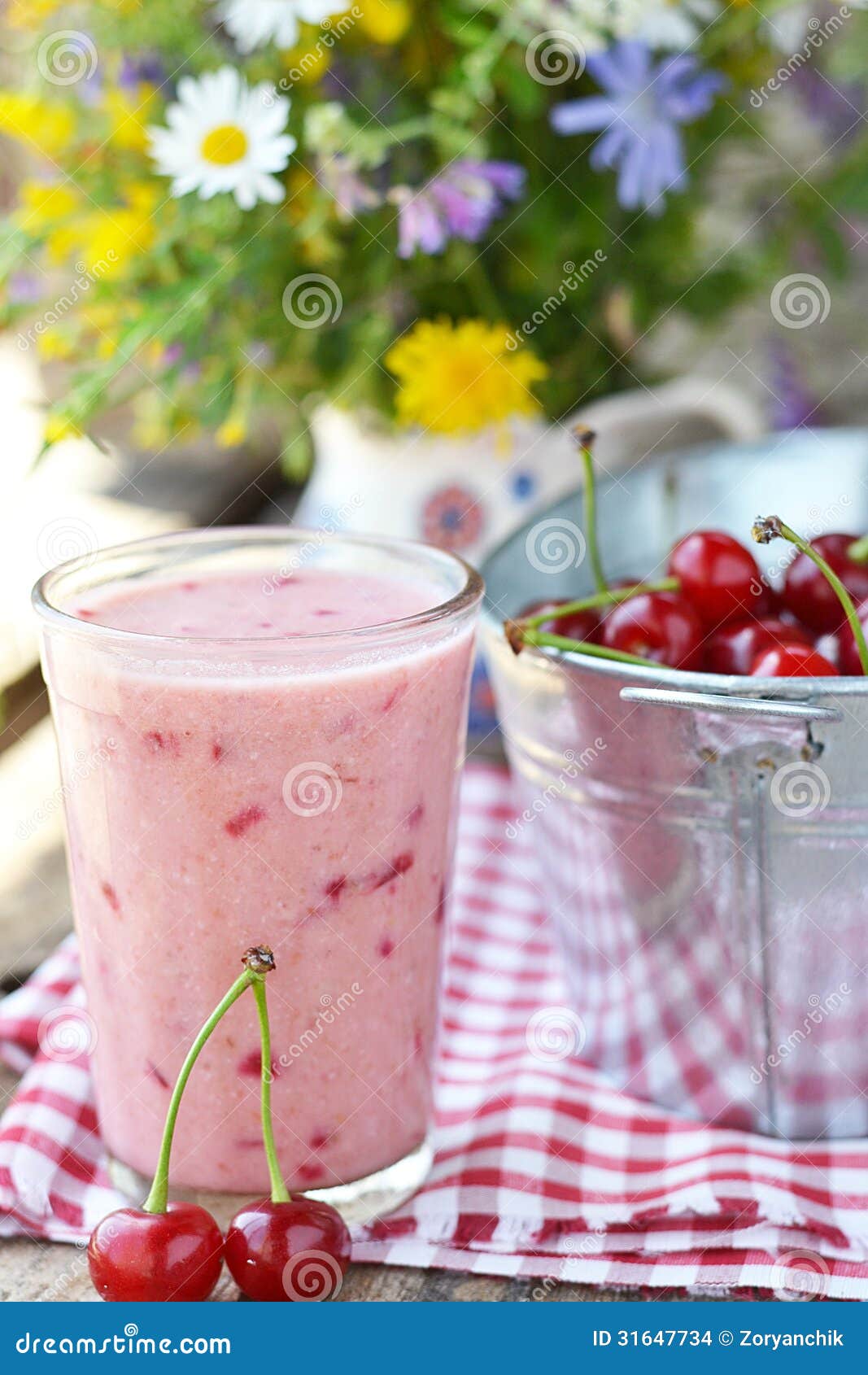 Cherry smoothy stock photo. Image of frappe, food, detail - 31647734