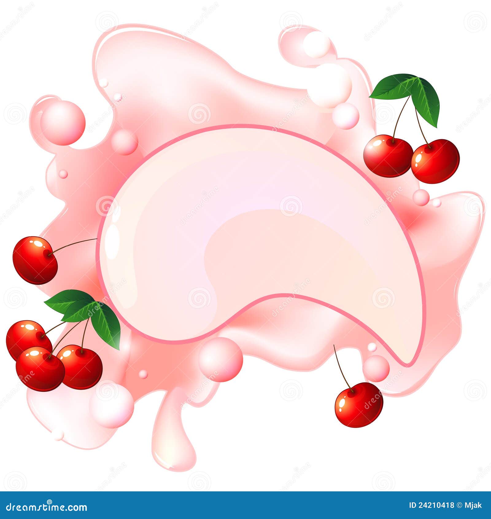 Cherry splash stock vector. Illustration of design, invitation - 24210418