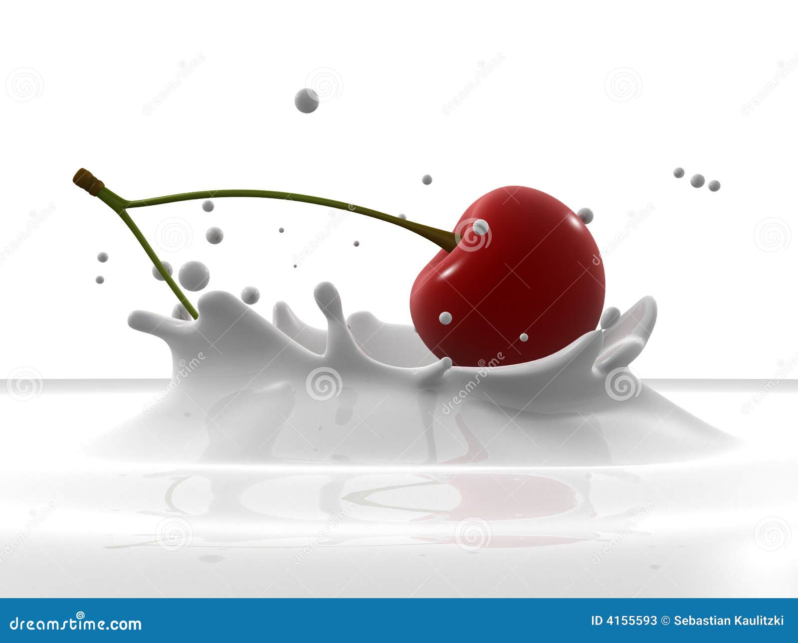 Cherry splash stock illustration. Illustration of fruit - 4155593
