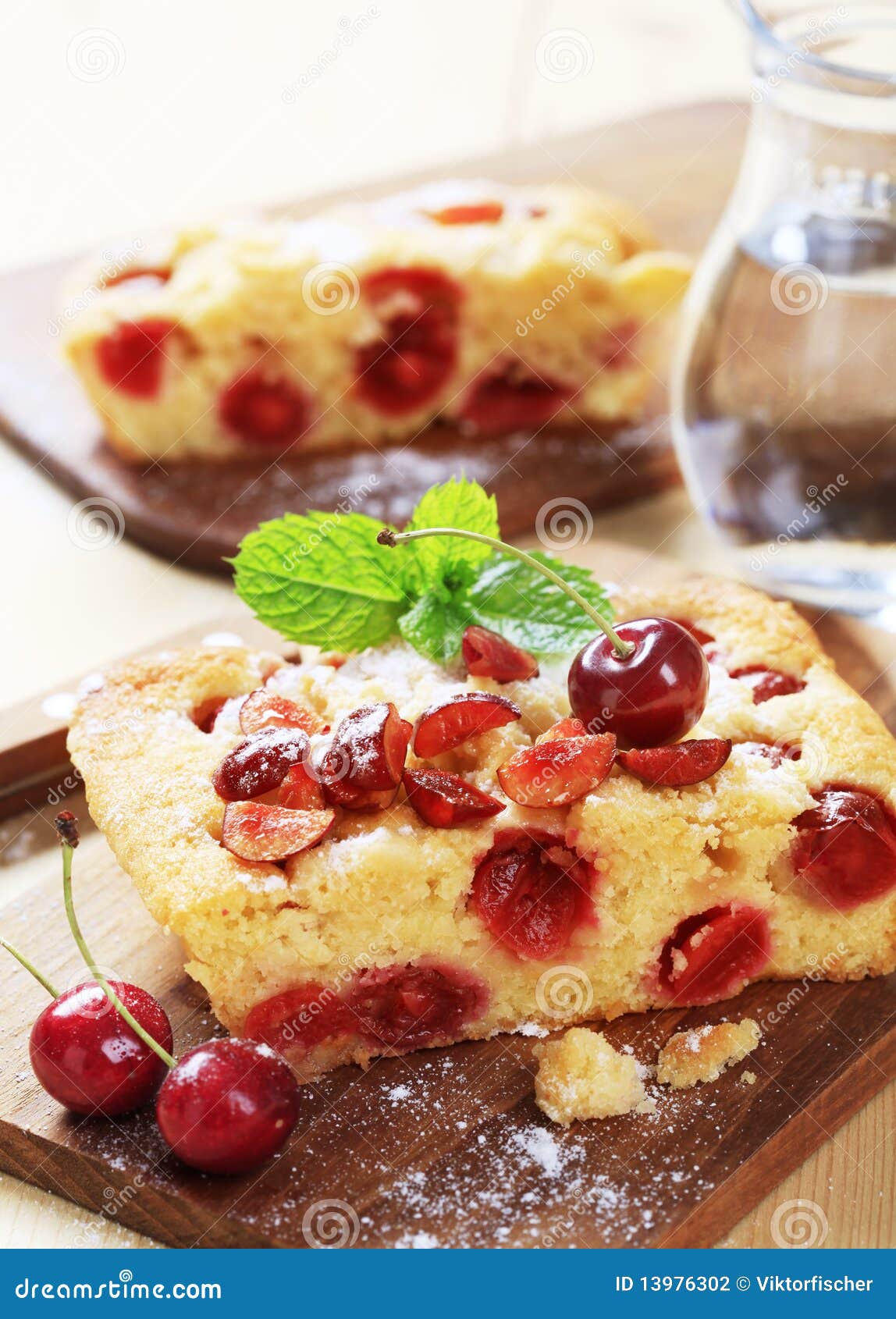 Cherry sponge cake stock photo. Image of cross, snack - 13976302