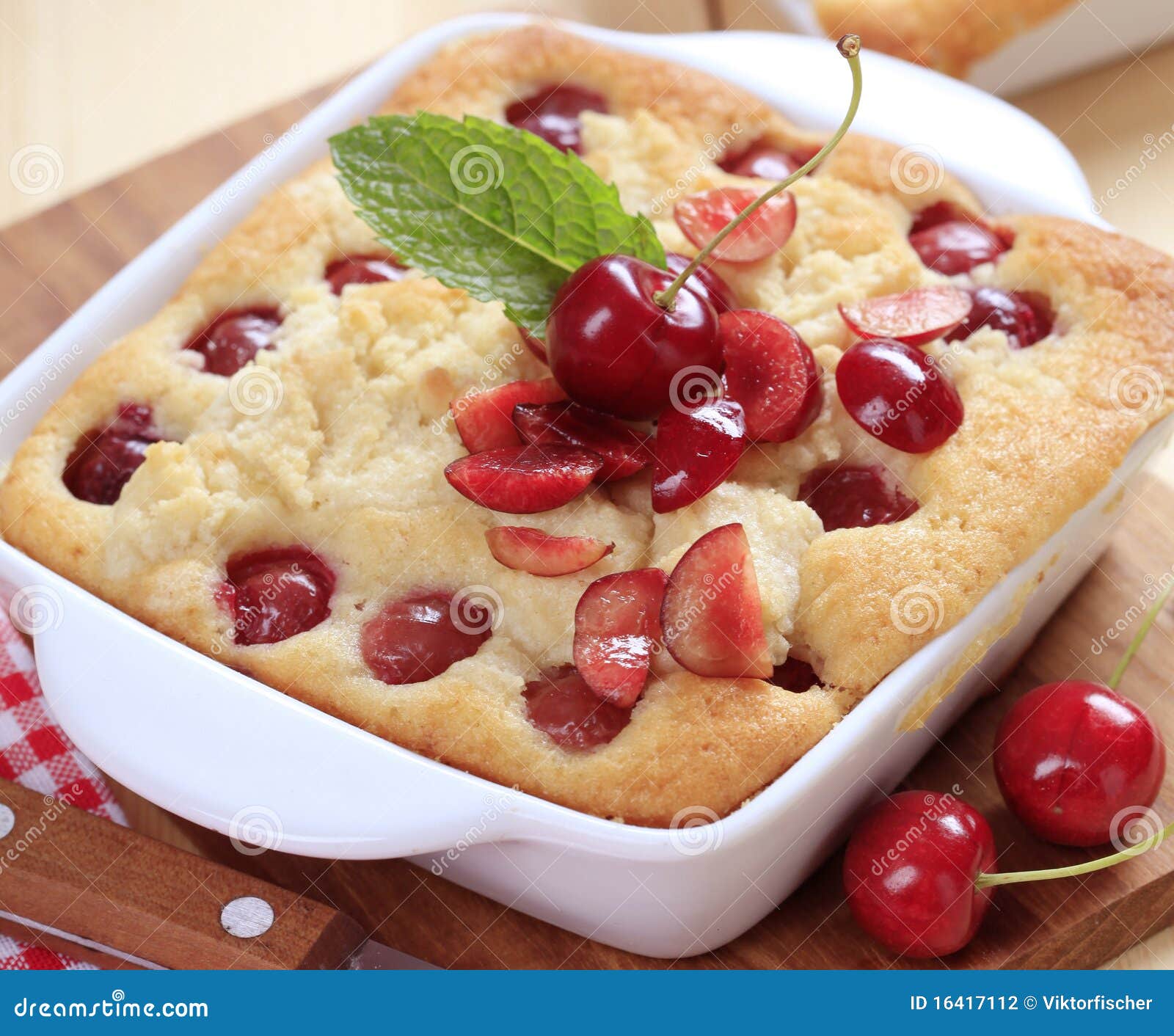 Cherry sponge cake stock photo. Image of cherry, food - 16417112