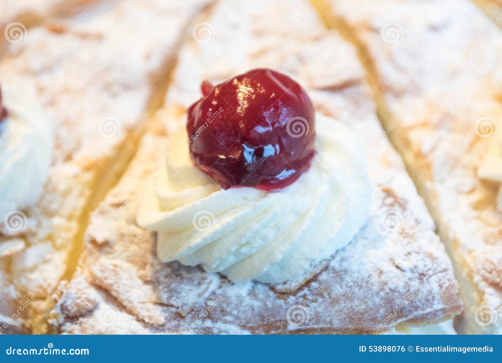 Cherry Sponge Cake stock photo. Image of gourmet, celebration - 53898076