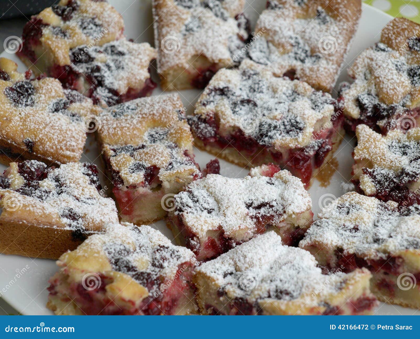 Cherry sponge cake stock photo. Image of gourmet, homemade - 42166472