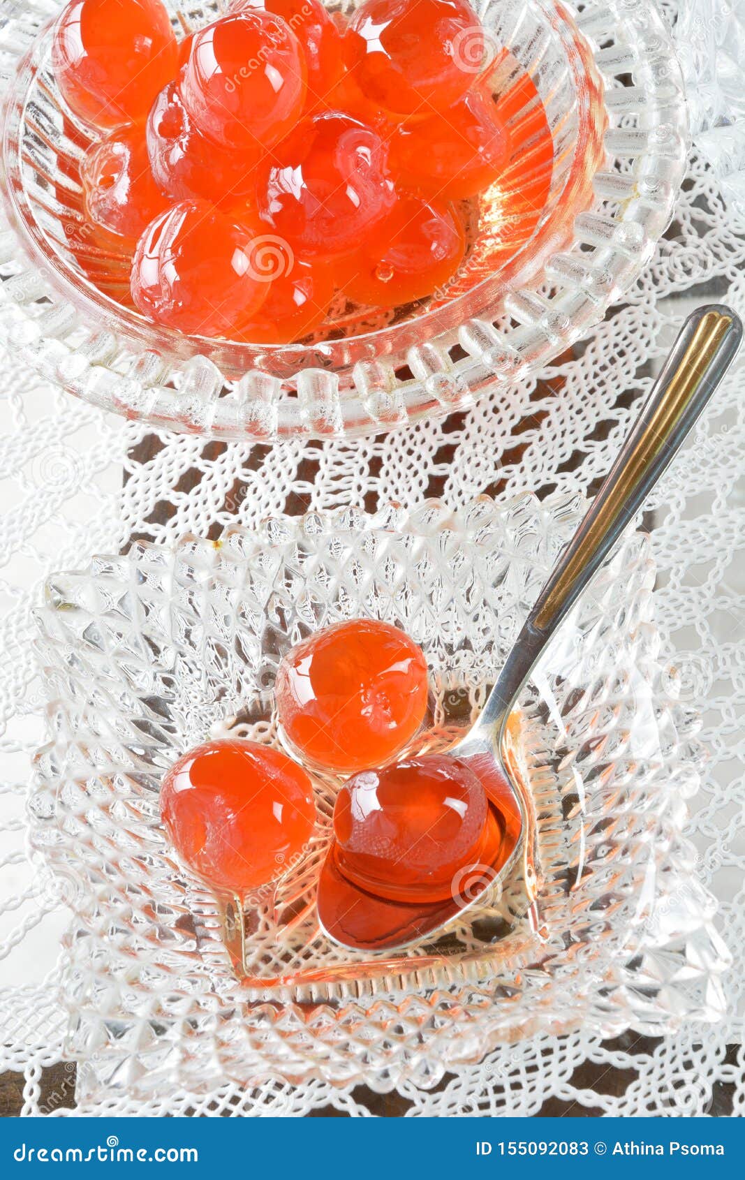 Cherry spoon sweet stock image. Image of organic, fruit - 155092083