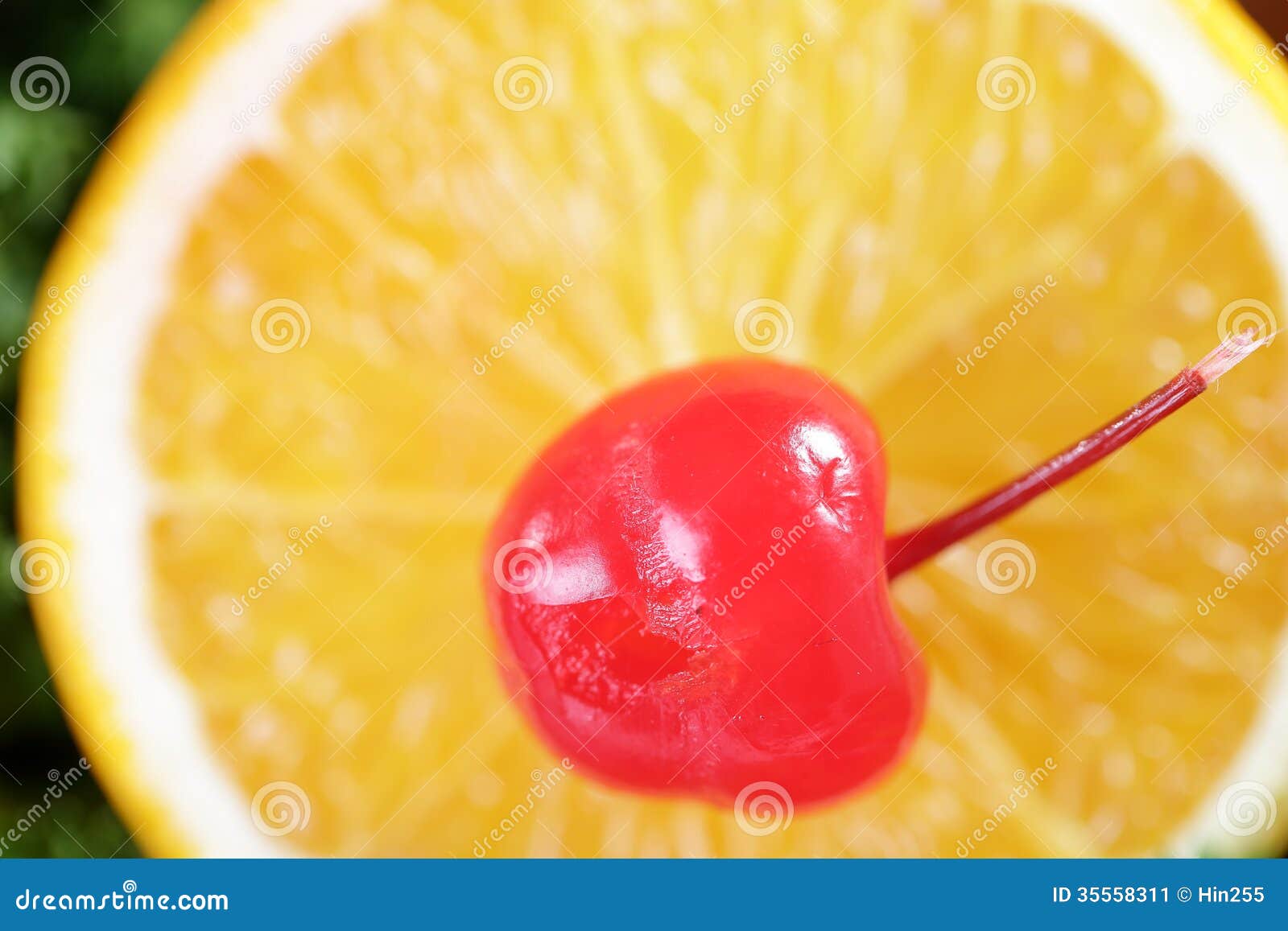 Cherry stick with orange stock image. Image of berry - 35558311