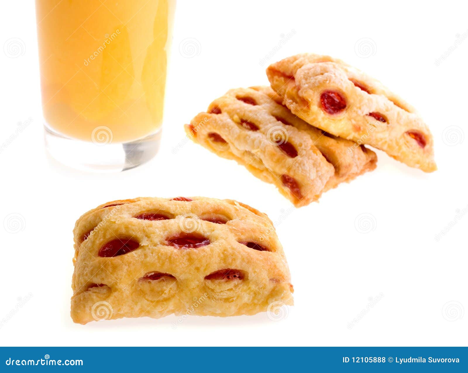 Cherry strudel bars stock photo. Image of dieting, cherry - 12105888