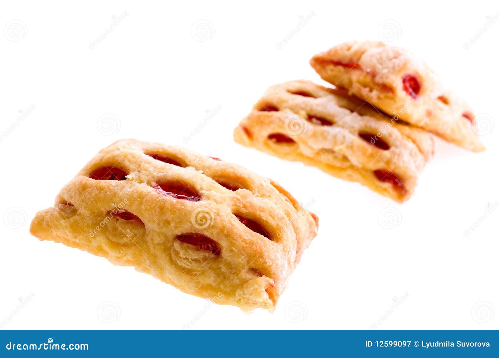 Cherry strudel bars stock image. Image of tart, cherry - 12599097