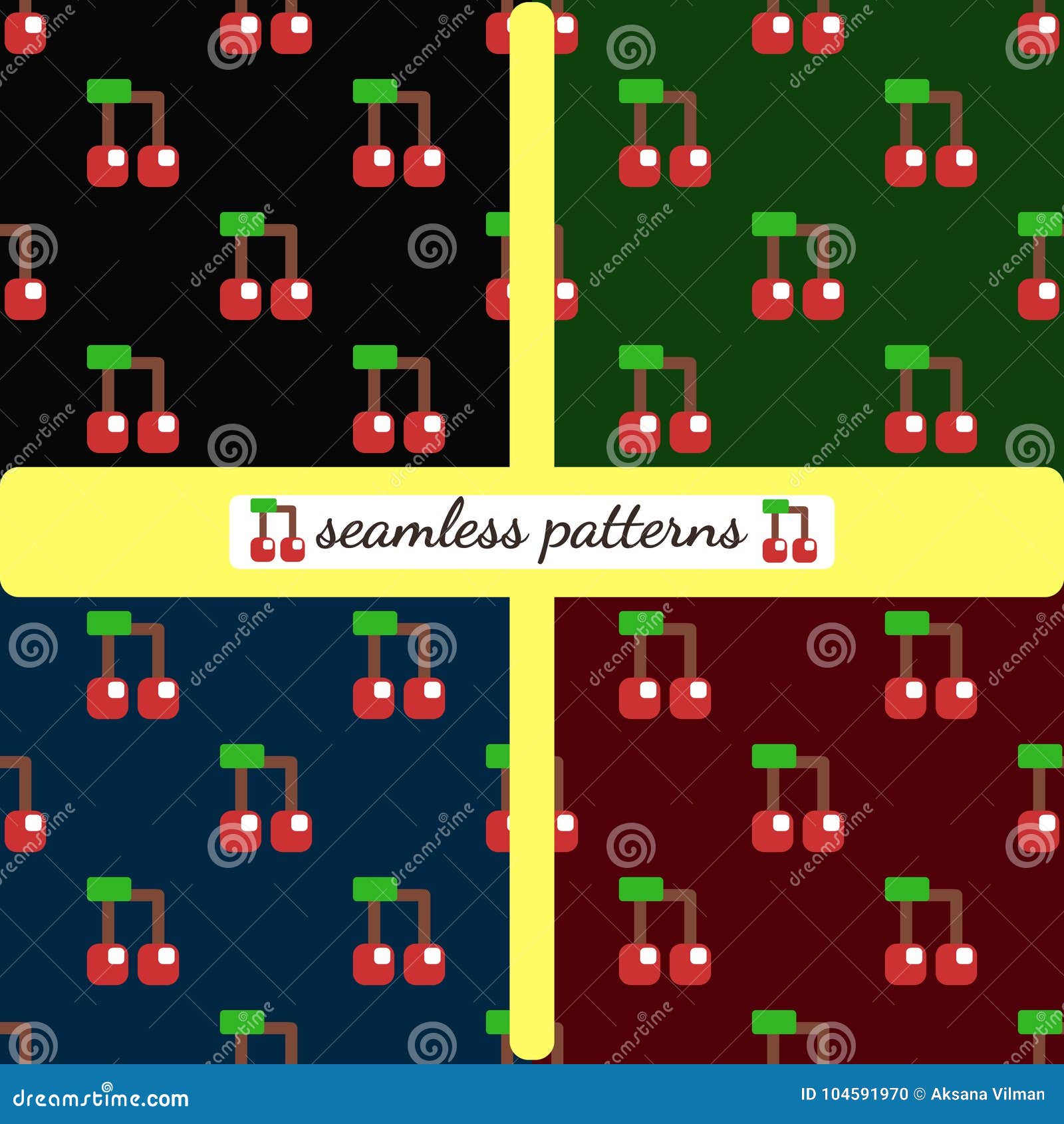 Cherry. Stylized and Bright Stock Vector - Illustration of health ...