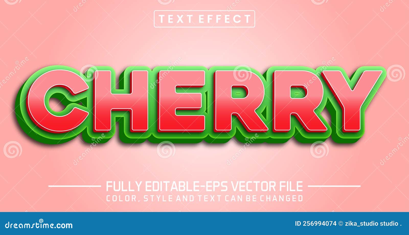 Cherry Text Effect - Editable 3D Text Style Stock Vector - Illustration ... Cherry Text Effect - Editable 3D Text Style Stock Vector - Illustration ...