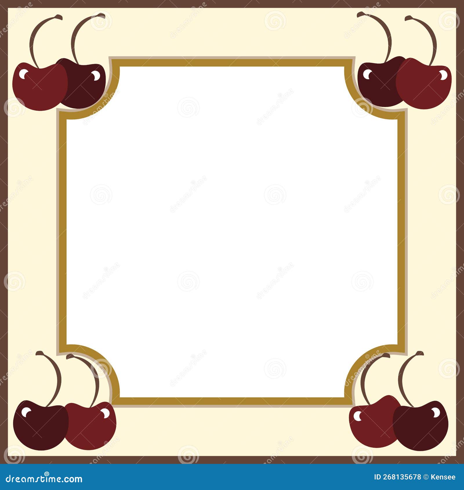 Cherry Themed Frame stock vector. Illustration of ripe - 268135678