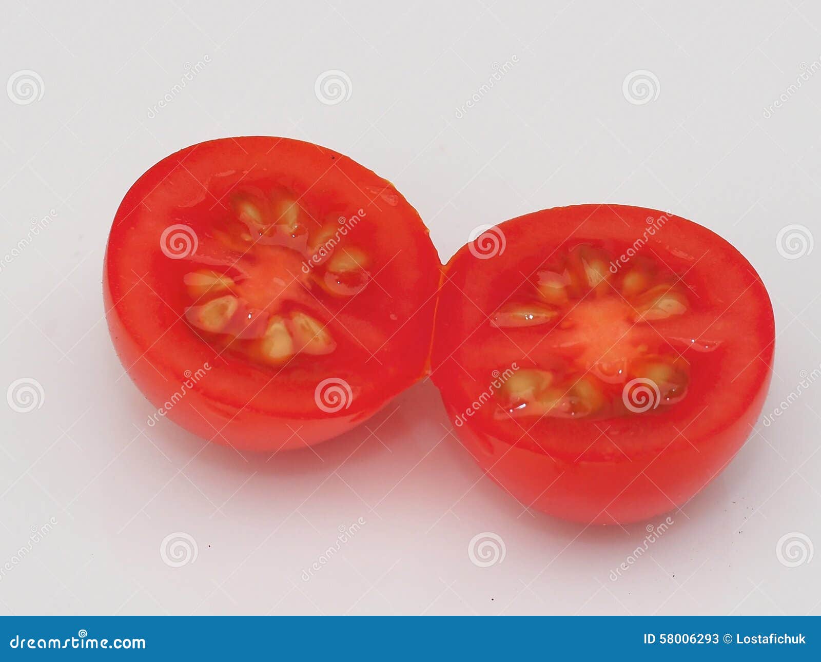 Cherry Tomato Cut in Half imagem de stock. Imagem de ingrediente - 58006293