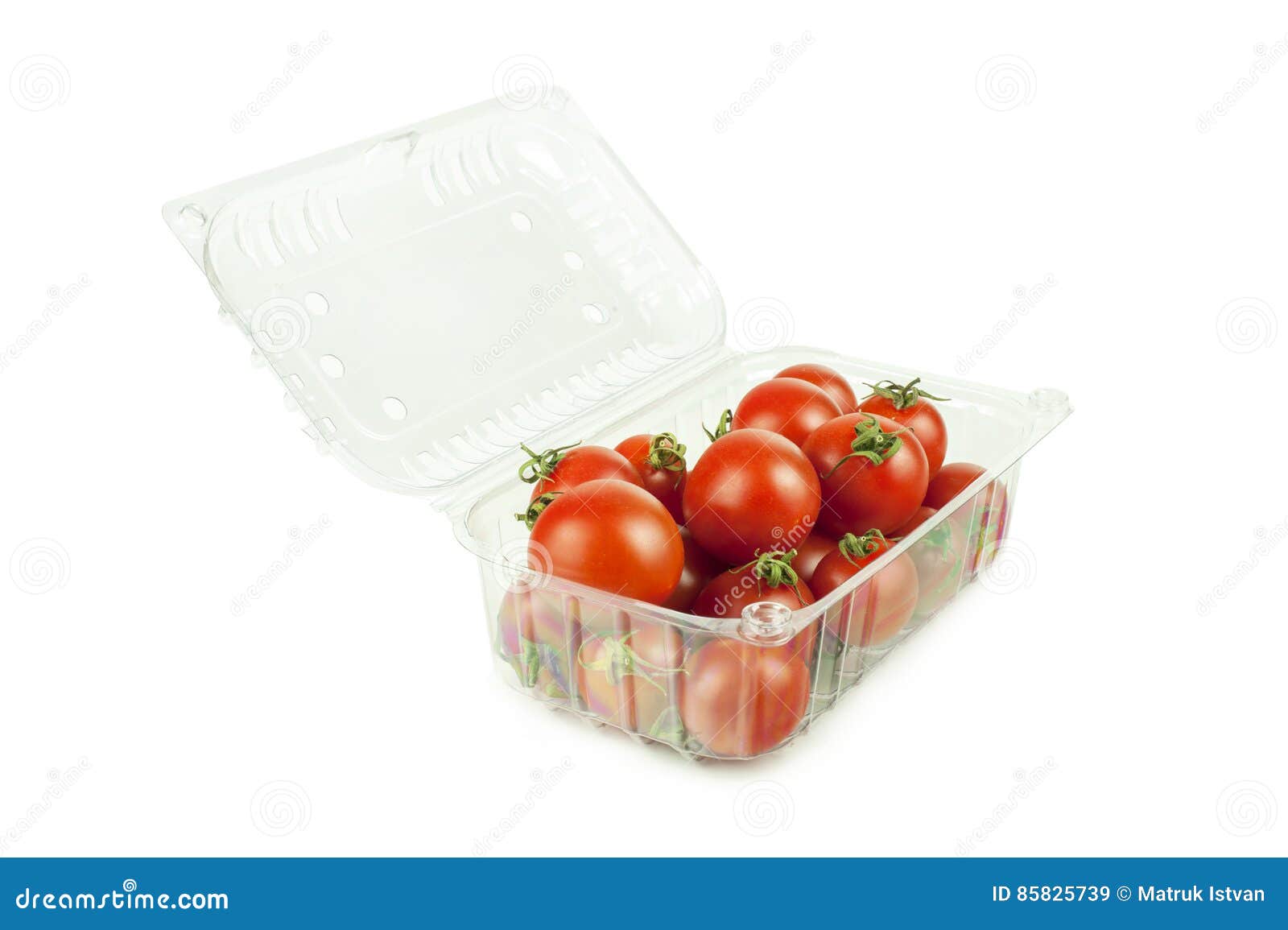Cherry tomatoes in a box stock image. Image of shiny - 85825739