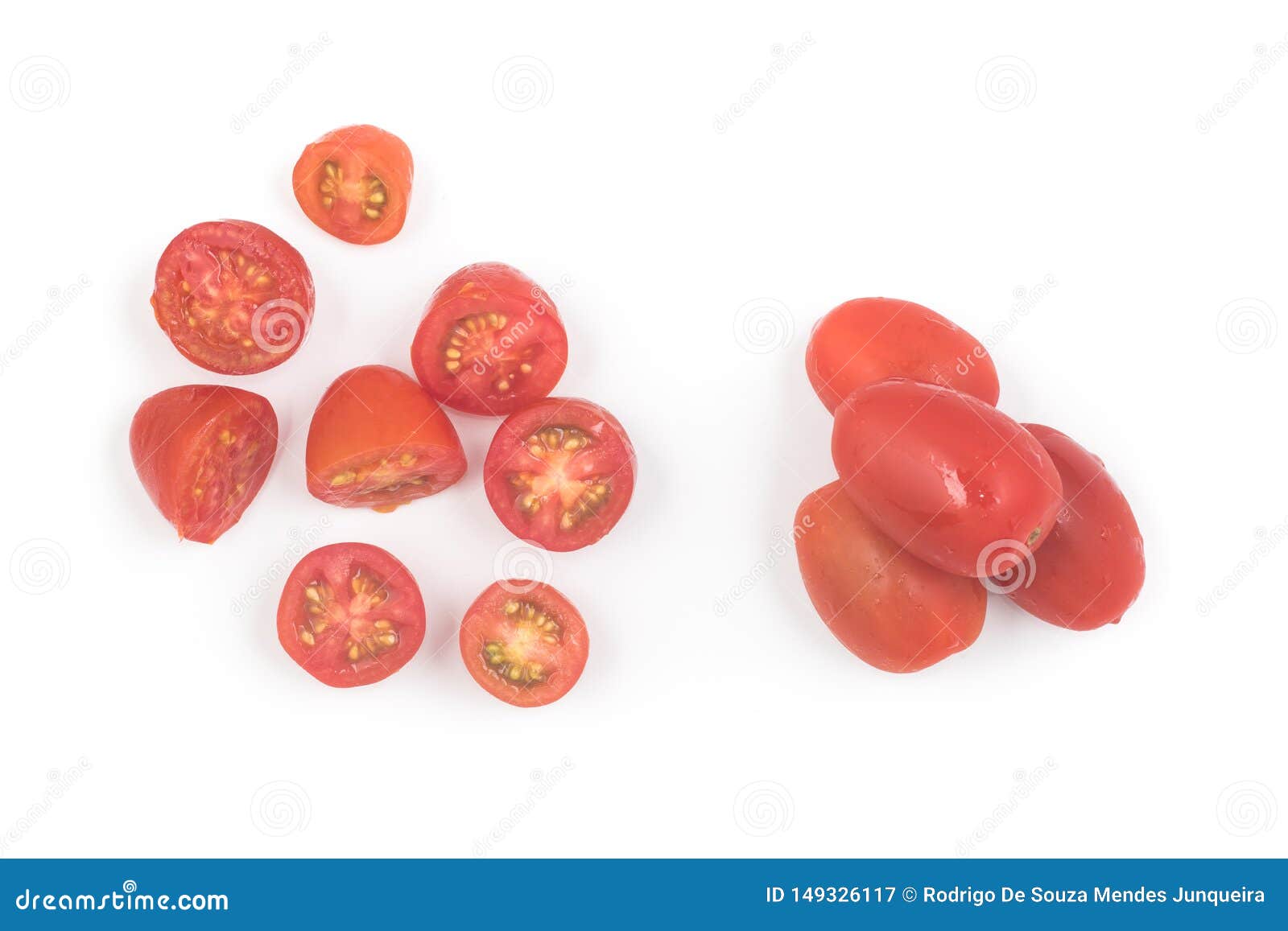 Cherry Tomatoes Cut in Half Stock Image - Image of natural, cherry ...