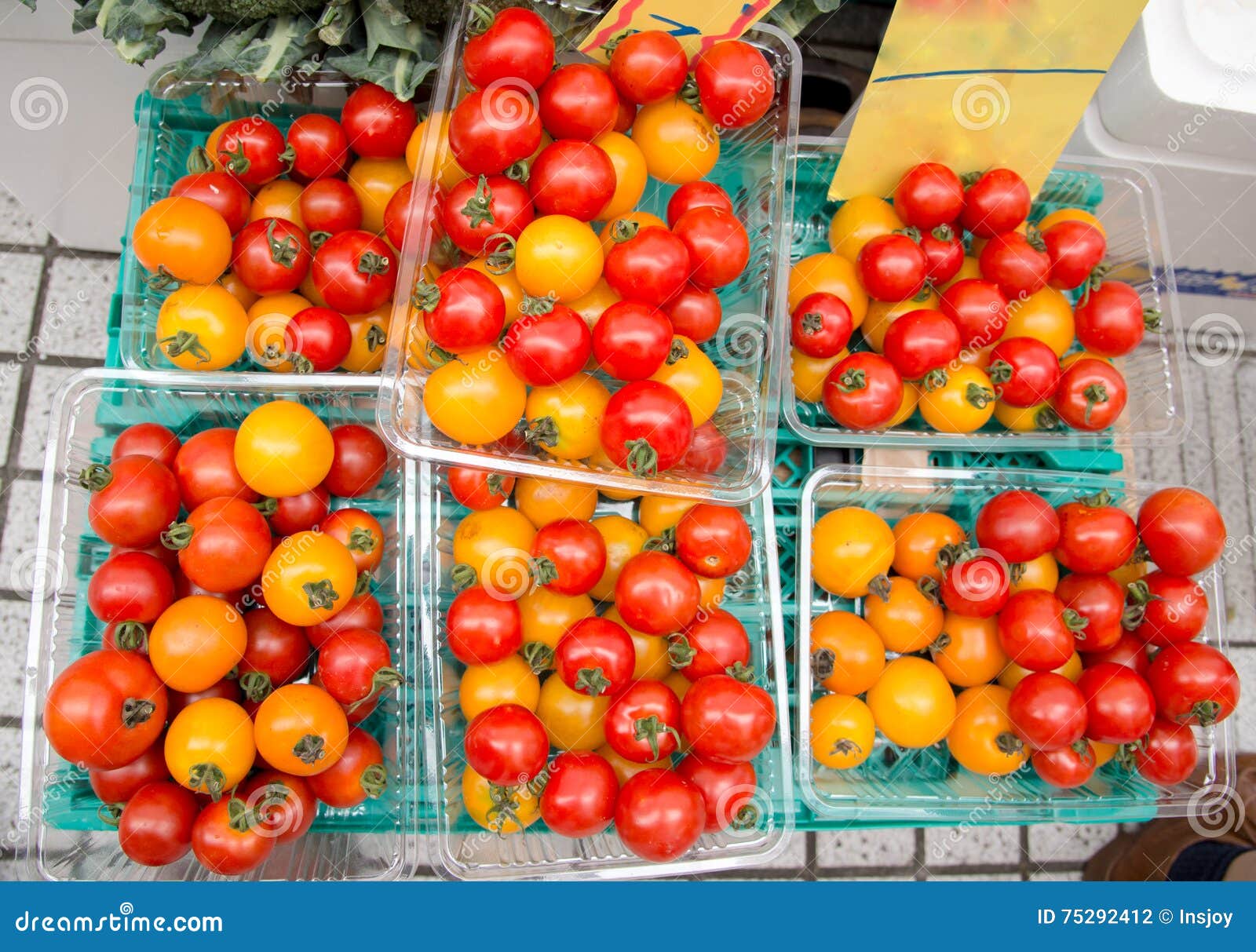 Cherry Tomatoes in Plastic Boxes Stock Photo - Image of nutrient ...
