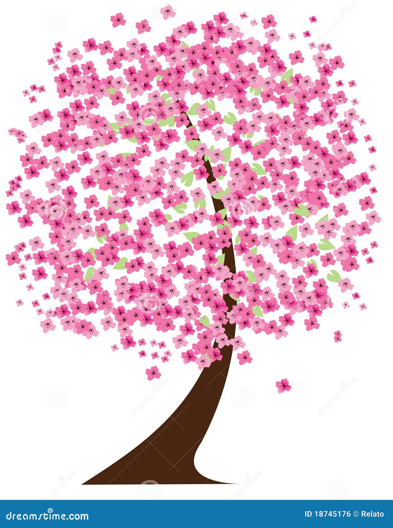 Cherry tree stock vector. Illustration of design, abstract - 18745176