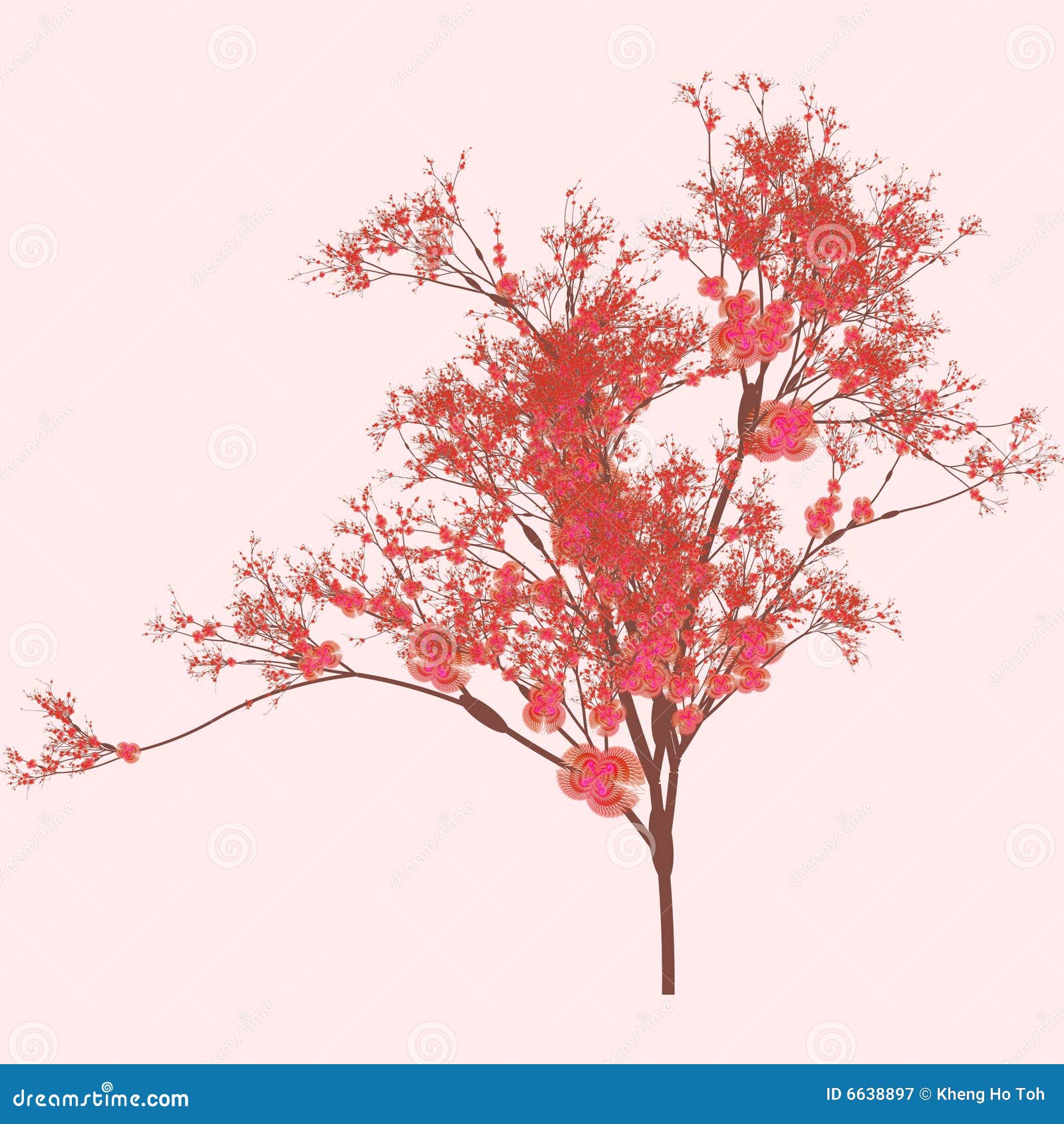 Cherry Tree Art stock illustration. Illustration of themed - 6638897