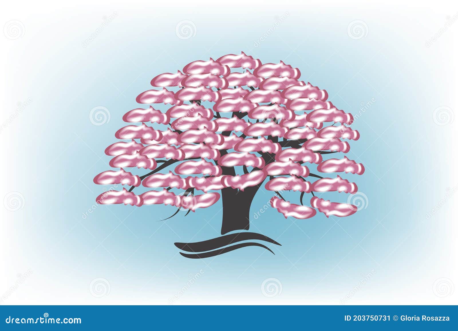 Cherry blossom tree logo stock vector. Illustration of blosson - 203750731