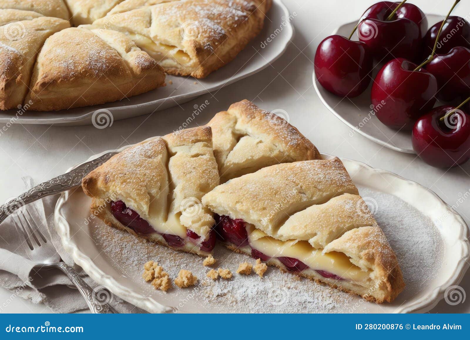 Cherry Turnover Delicacy.AI Generated Stock Illustration - Illustration ...