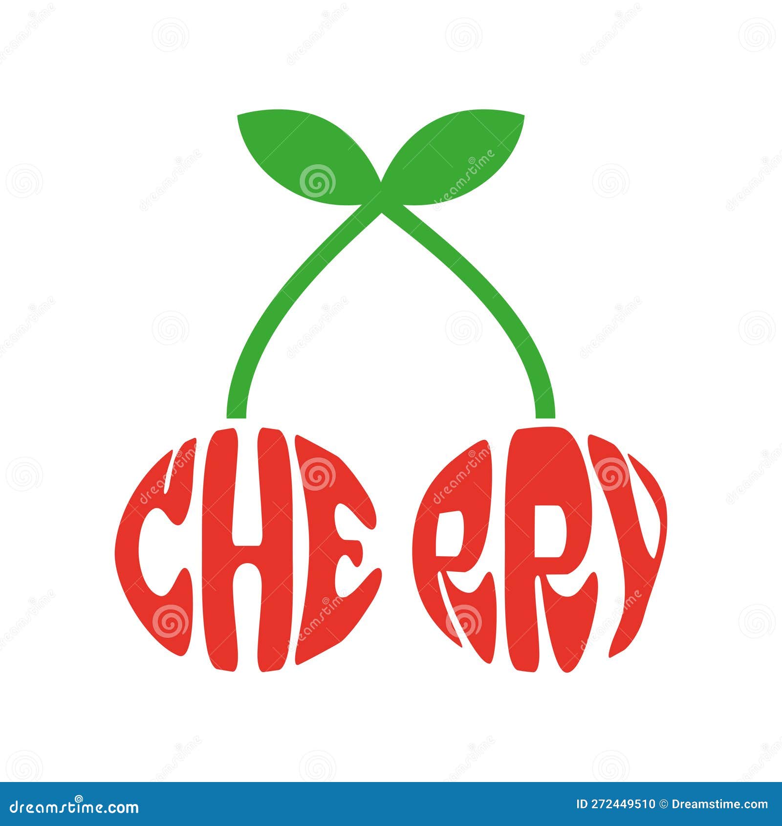 Cherry Typography Conceptual Stock Vector - Illustration of nature, cartoon: 272449510