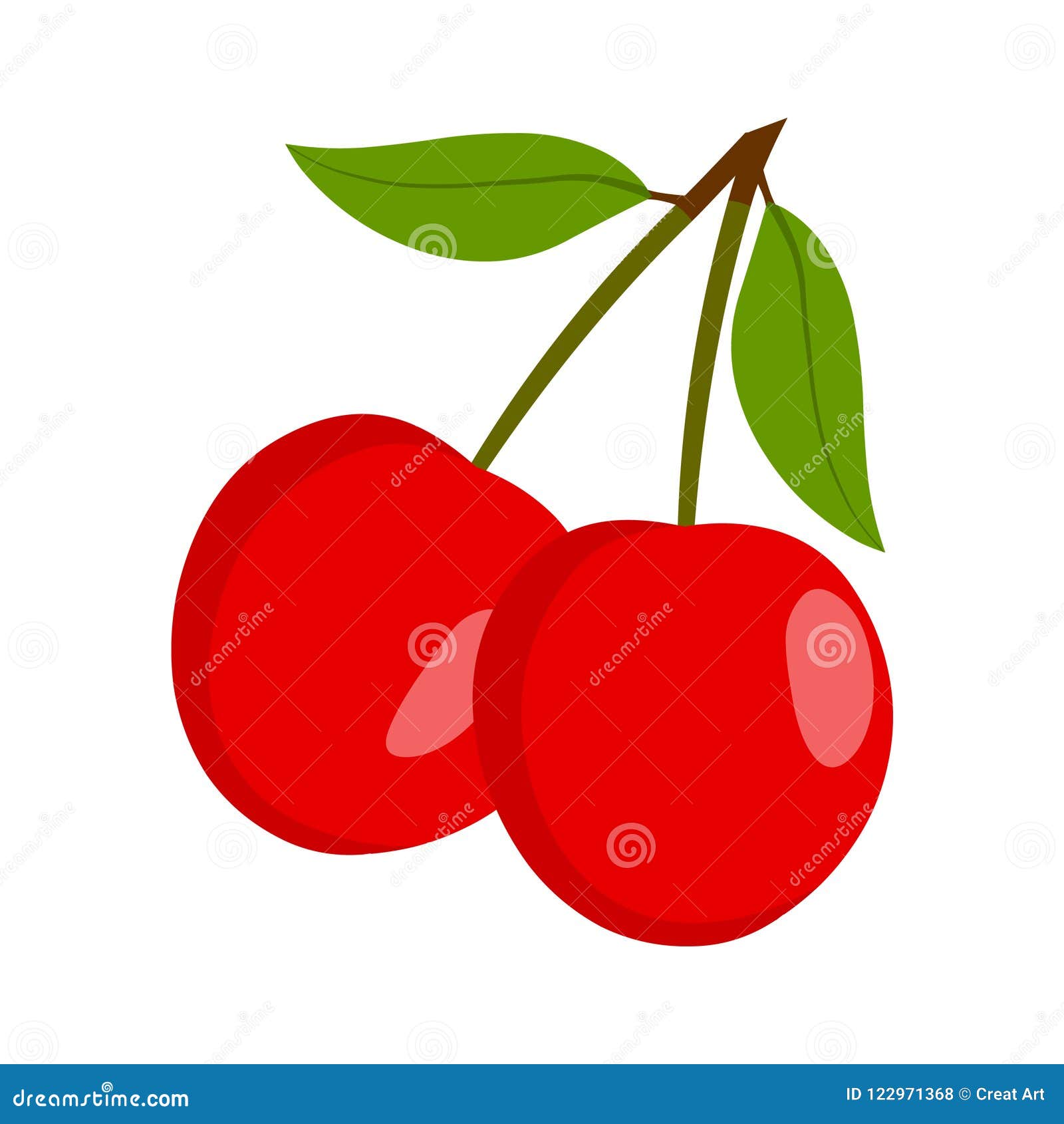Cherry Vector.Fresh Cherry Illustration Stock Vector - Illustration of ...