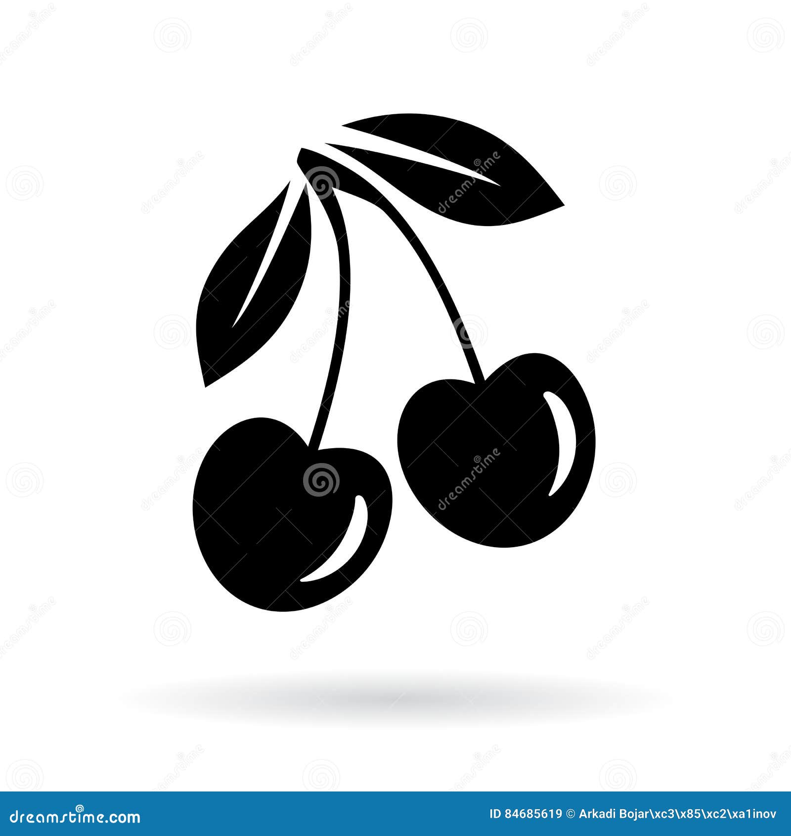 Cherry Vector Drawing. Hand Drawn Berry. Summer | CartoonDealer.com ...