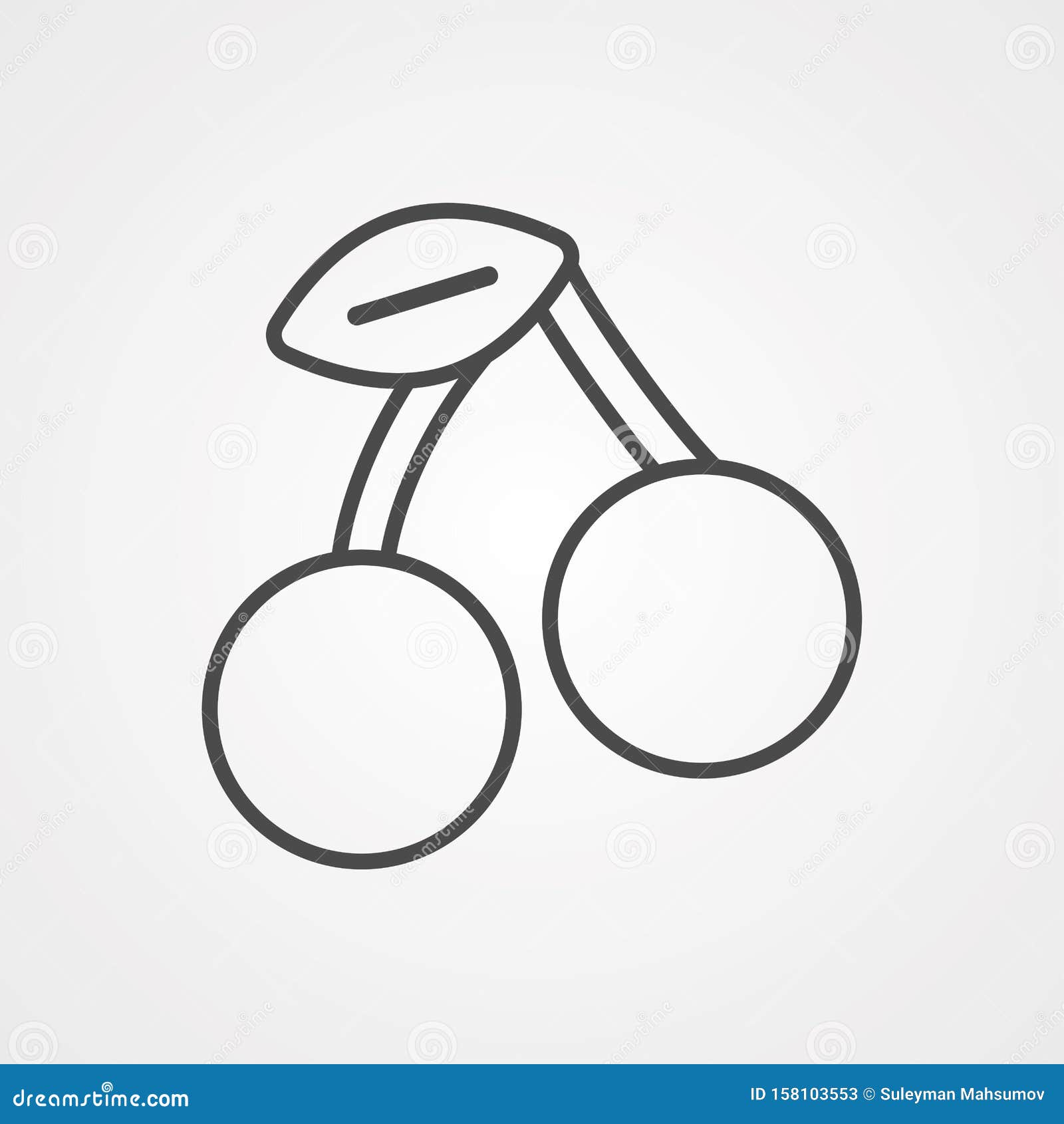 Cherry Vector Icon Sign Symbol Stock Illustration - Illustration of ...