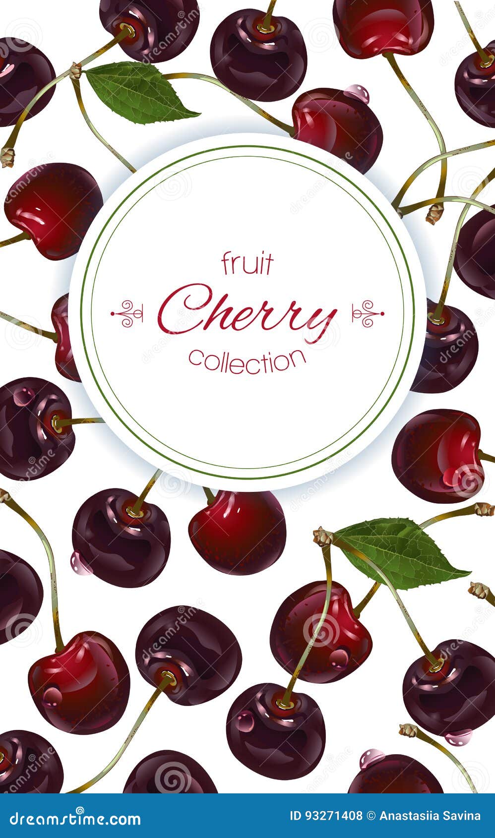Cherry Vertical Banners Vector Illustration | CartoonDealer.com #93271408