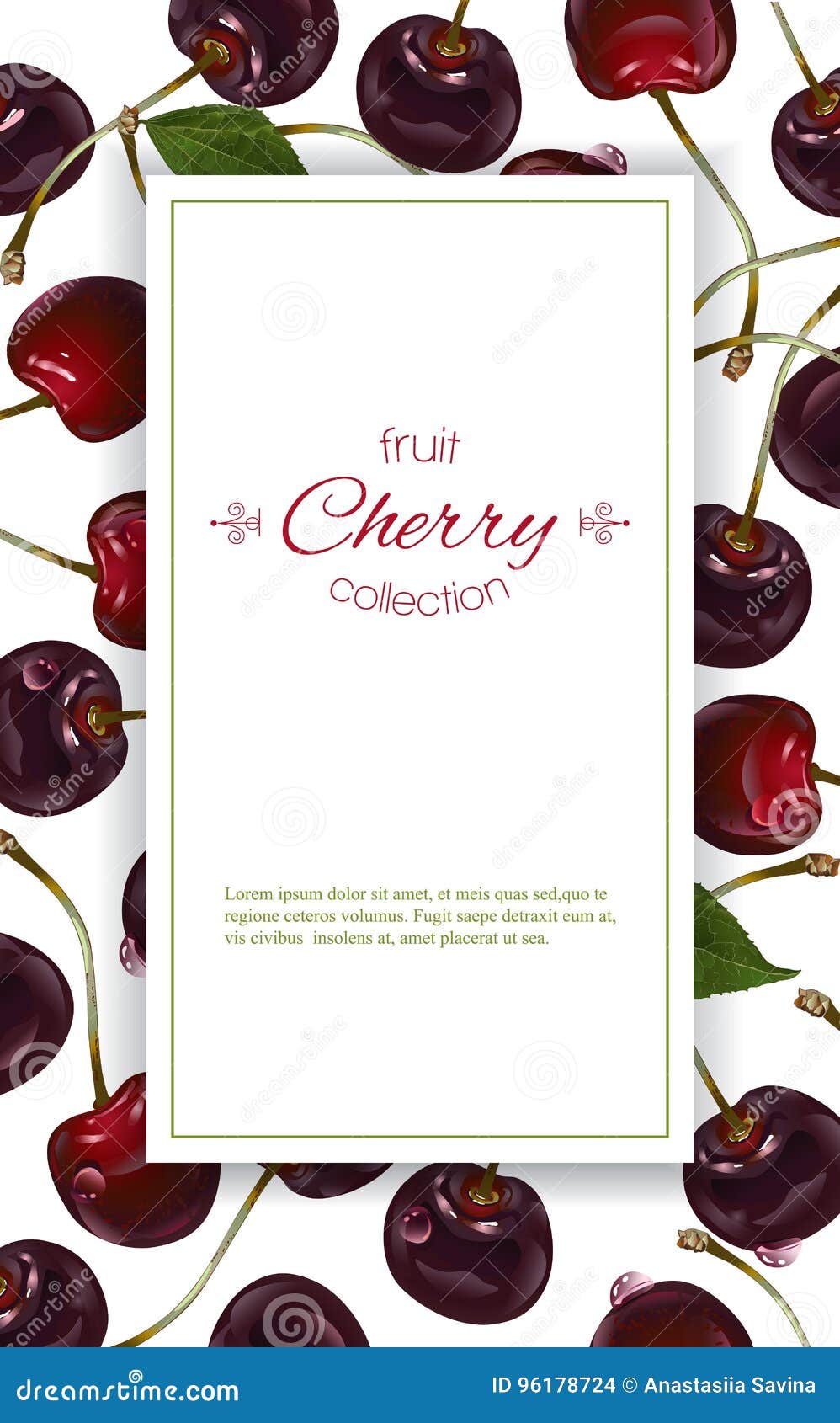 Cherry vertical banners stock vector. Illustration of banner - 96178724