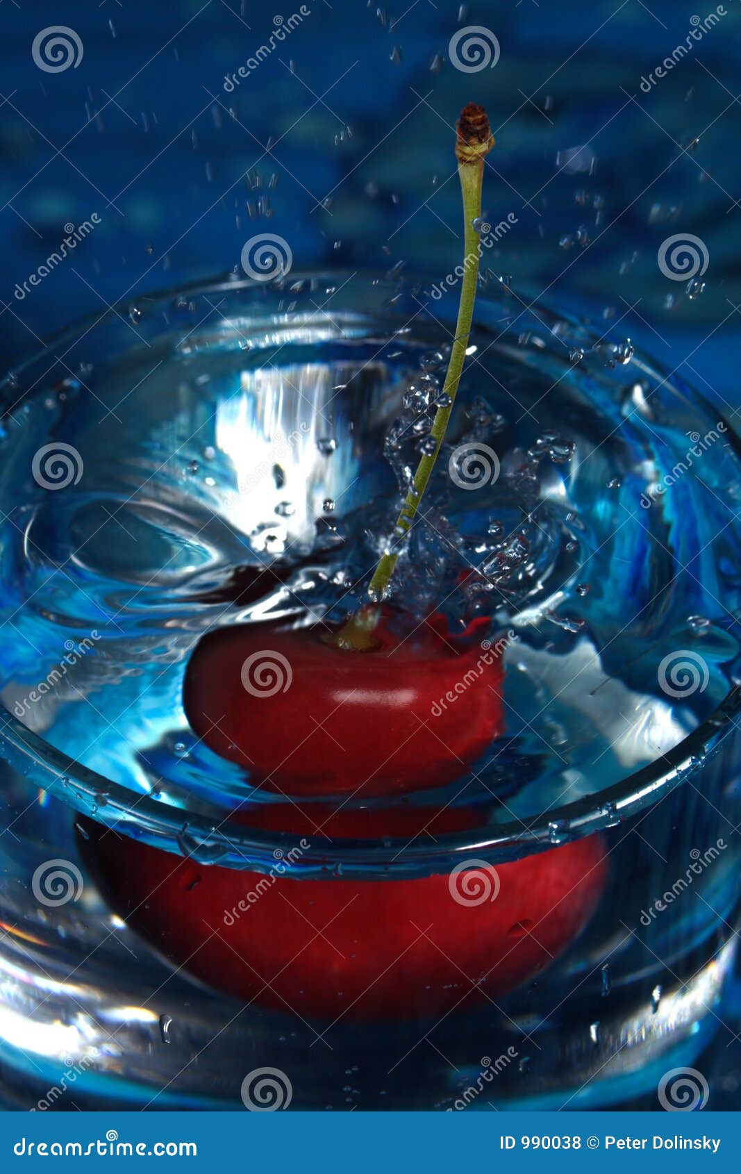 Cherry Water Splash stock photo. Image of liquor, laurel - 990038