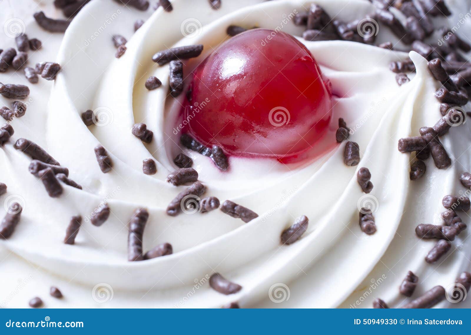 Cherry whipped cream stock photo. Image of chocolate - 50949330