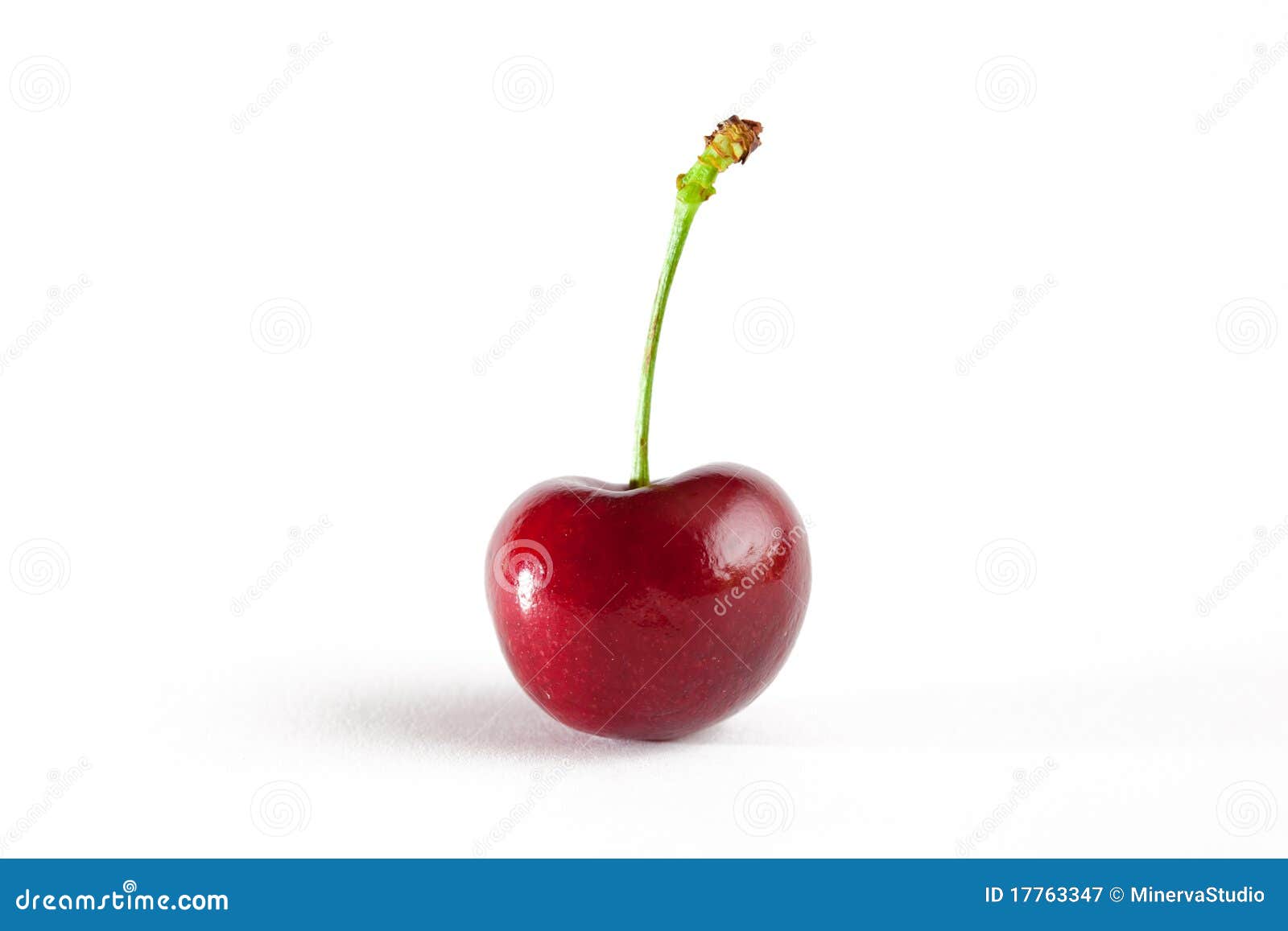 Cherry on a White Background Stock Image - Image of profitable, tasty ...