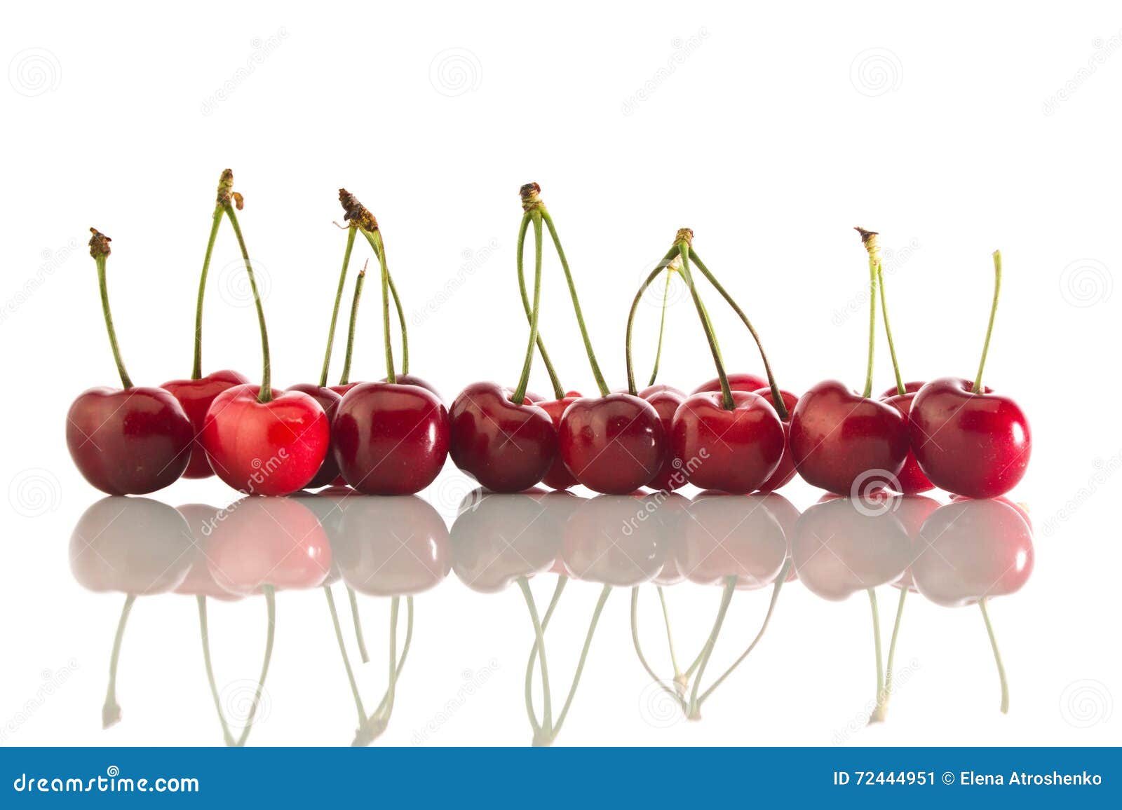 Cherry on a White Background Stock Image - Image of cherry, tasty: 72444951