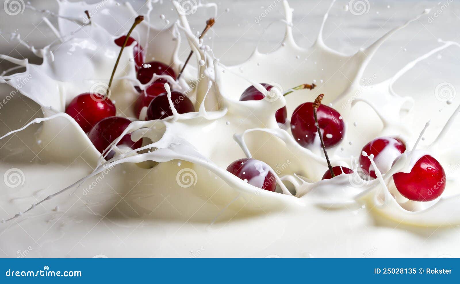 Cherry yoghurt splash stock image. Image of splash, milky - 25028135