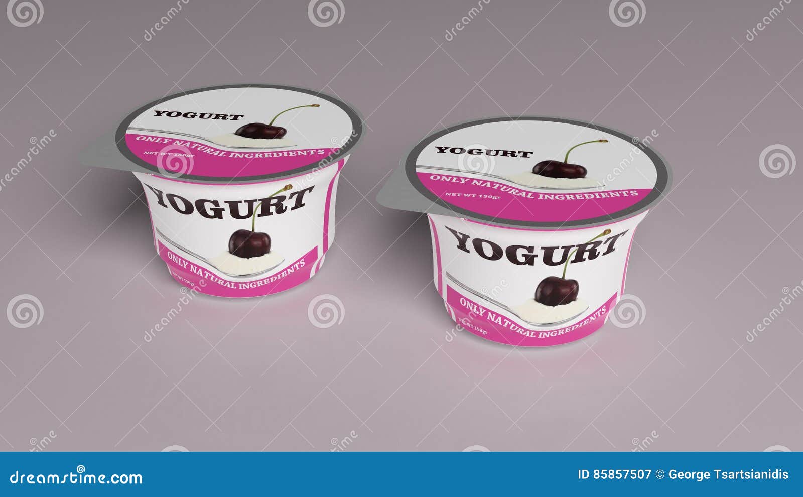 3D Yogurt Plastic Container Royalty-Free Stock Image | CartoonDealer ...