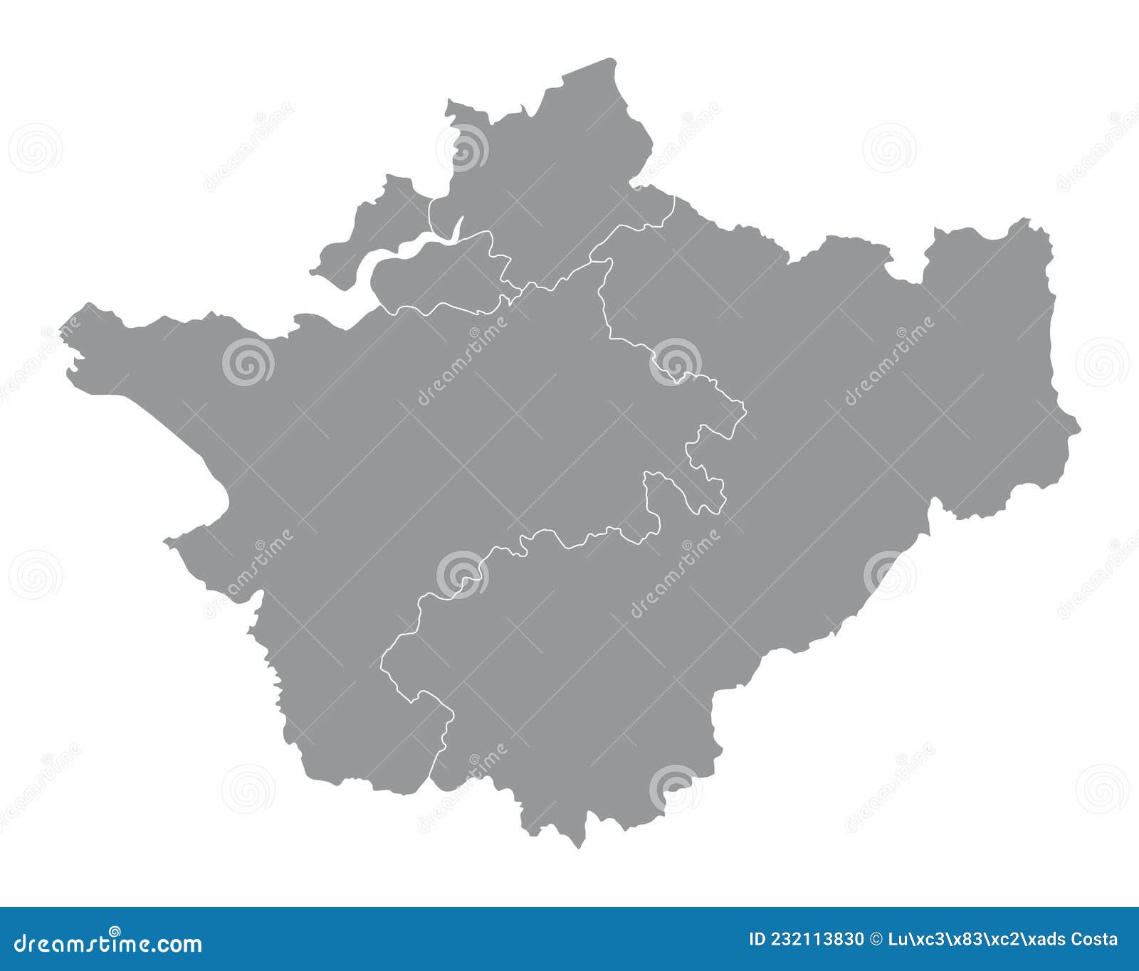 Cheshire County Administrative Map Stock Vector - Illustration of ...