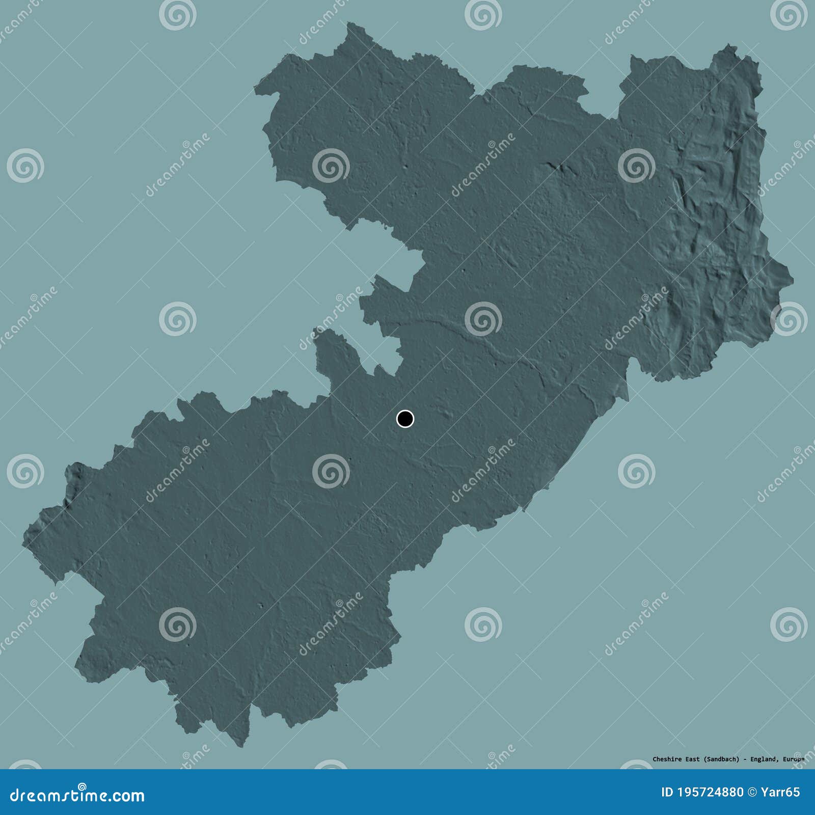 Cheshire East, Administrative County of England, on Solid ...