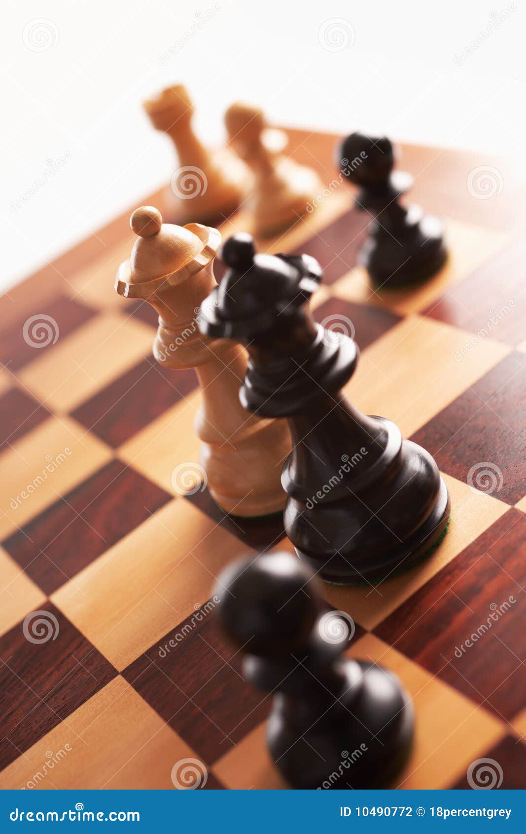 Chess Back and White Queens Face Each Other Stock Photo - Image of ...