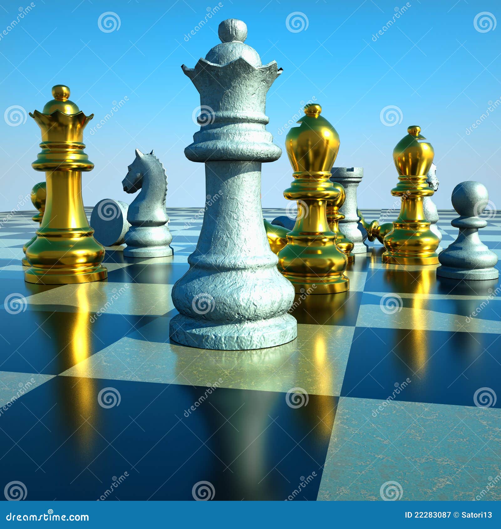 Chess battle stock illustration. Illustration of leader - 22283087